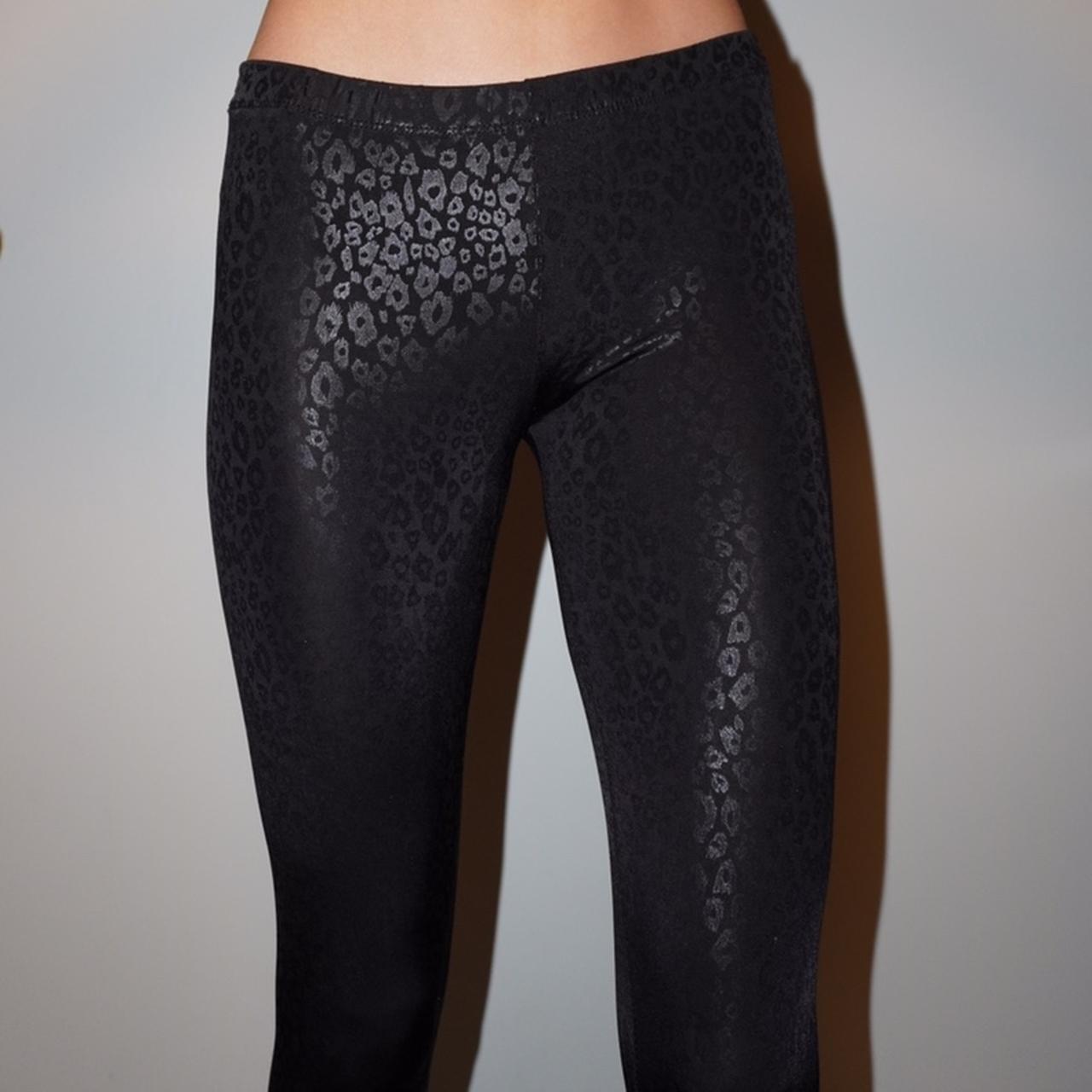 BEBE • Black leopard print leggings • Size small •... - Depop