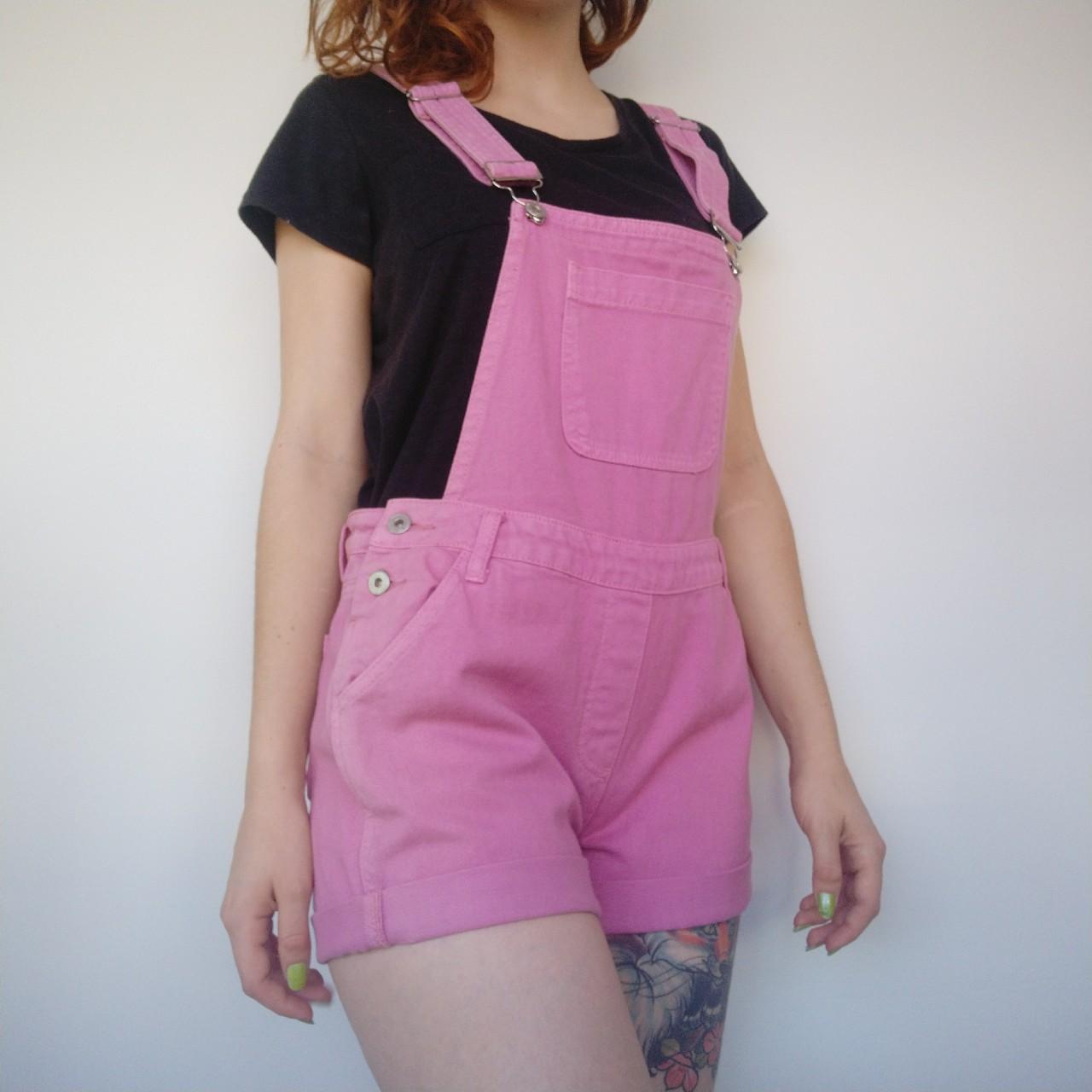 Cute pink overalls. Good condition, only worn a few... - Depop