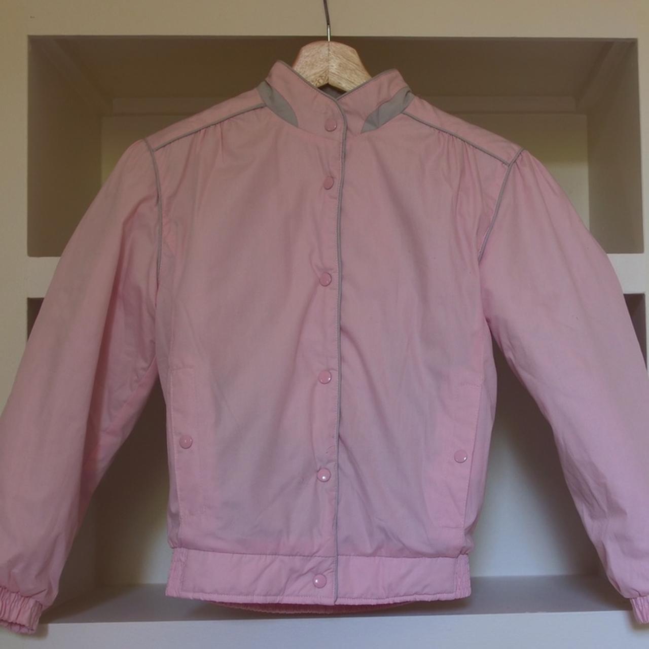 90’s Baby pink jacket, it’s very short and comes to... - Depop