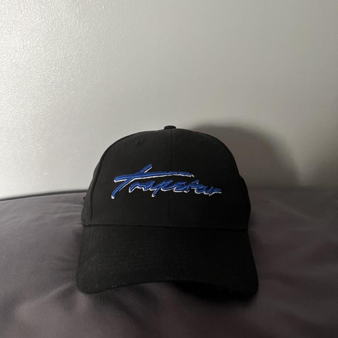Trapstar Men's Black and Blue Hat | Depop