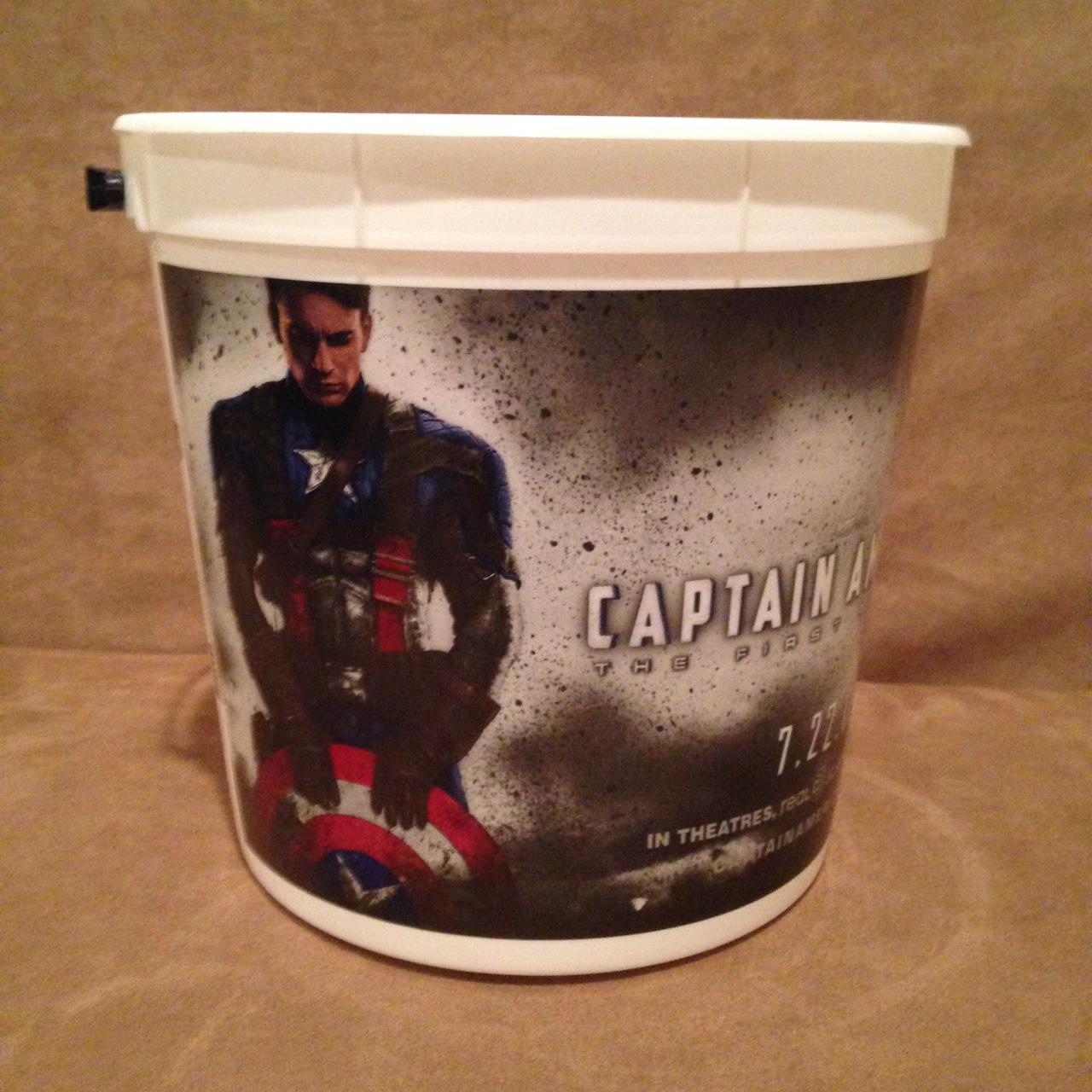 Large popcorn bucket for captain America the first... - Depop