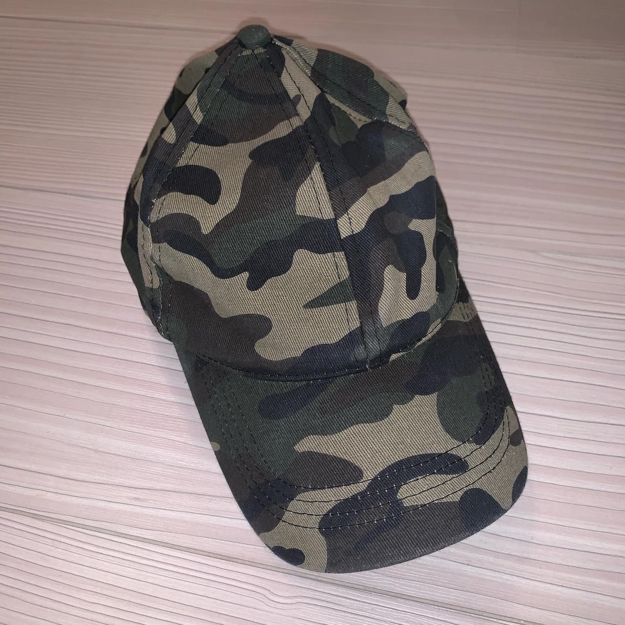 Camo print cap, really good condition it’s barely... - Depop