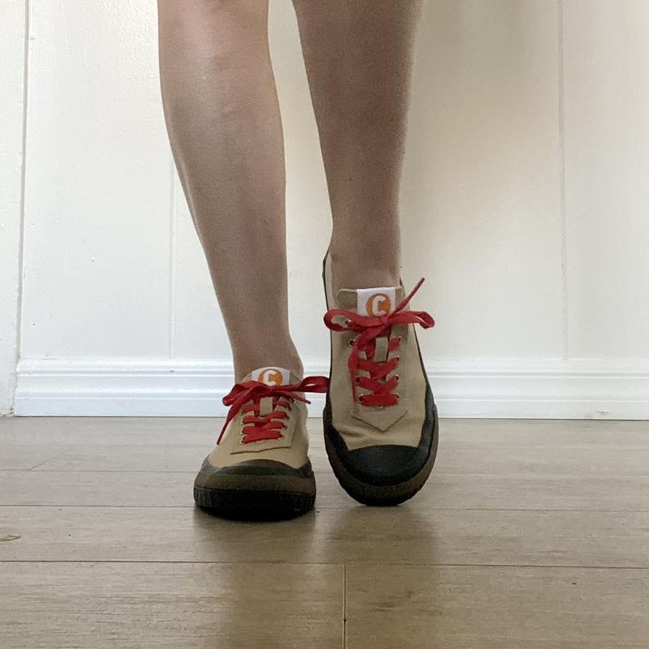 Camper Women's Tan and Black Trainers | Depop