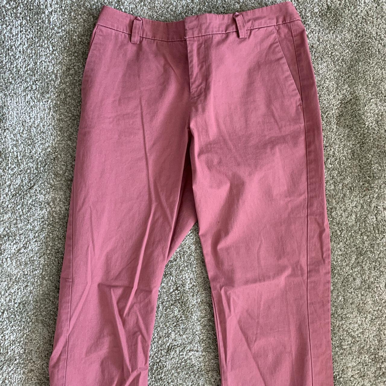 Pink flares with adjustable waist. Fits a size small... - Depop