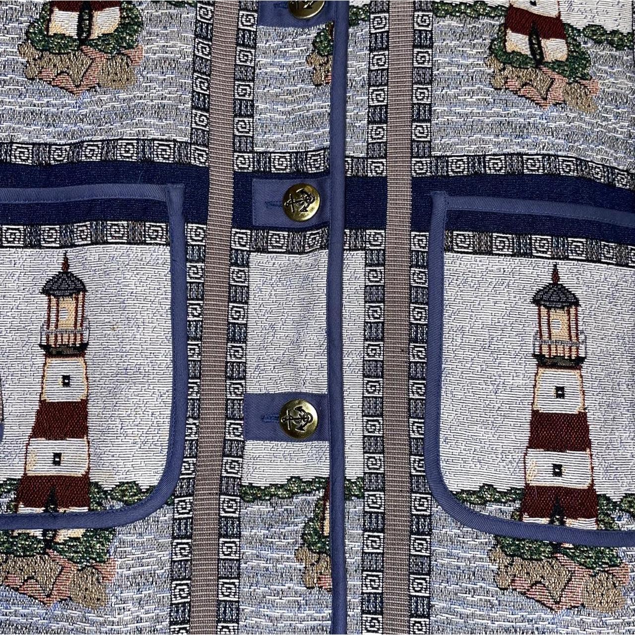 1992 ‘LIGHTHOUSE’ Tapestry Chore Coat By Blair... - Depop