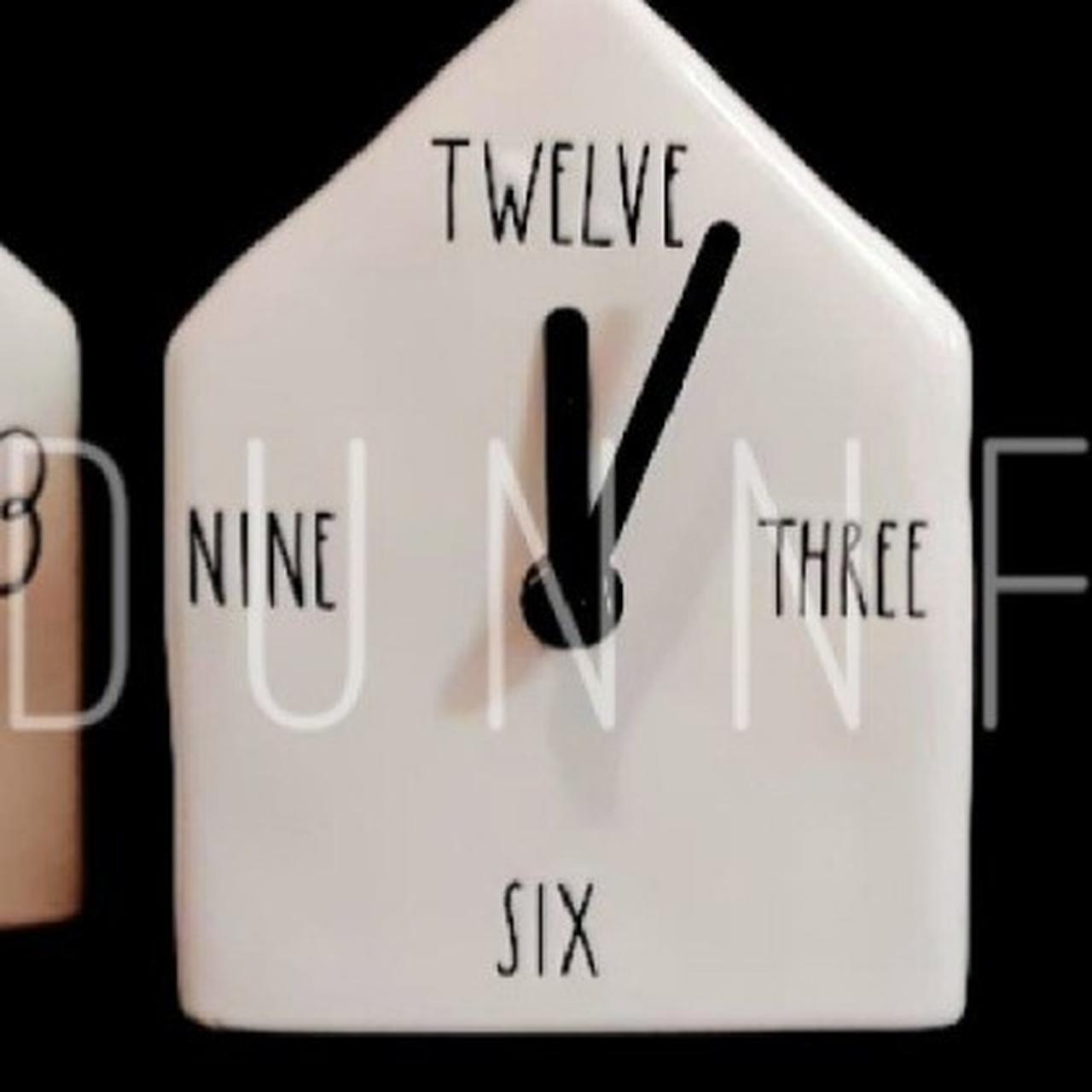 NWT RAE DUNN HOME BIRDHOUSE CERAMIC CLOCK MIDDLE... - Depop