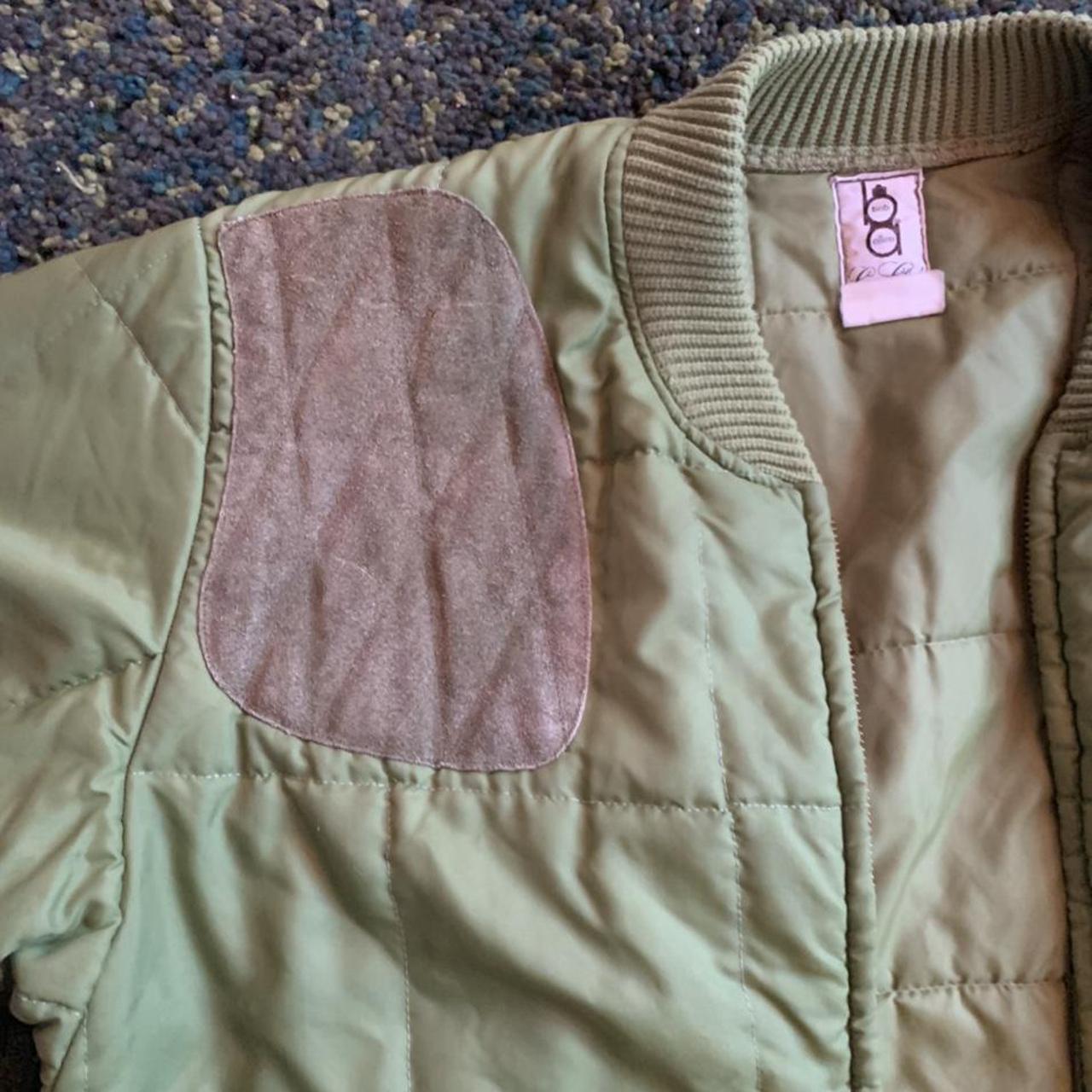 Vintage mens XL BOB ALLEN quilted green with dark... - Depop