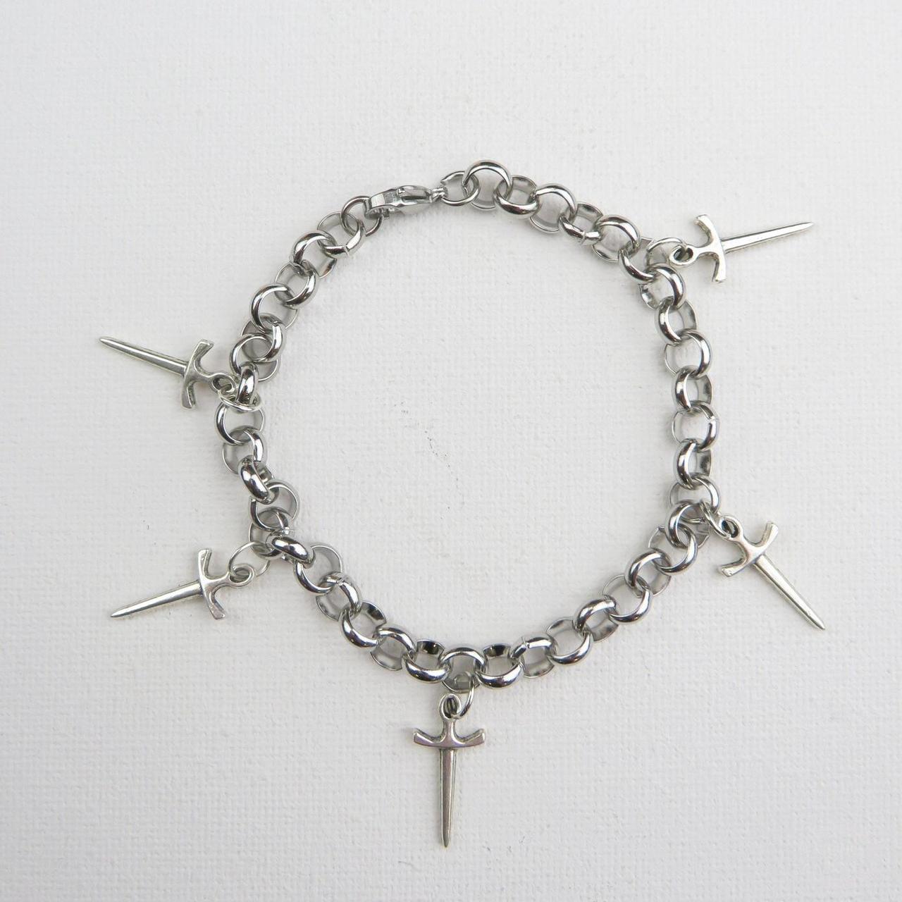 MULTI DAGGER BRACELET • Stainless steel chain •... - Depop