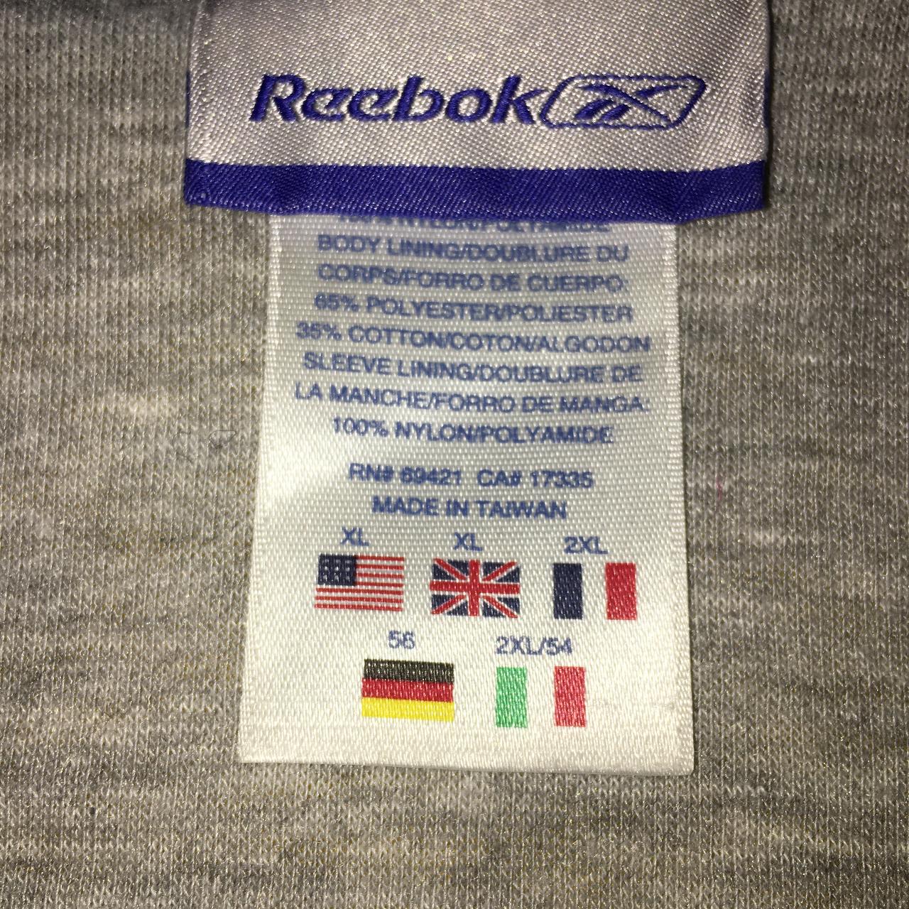 Reebok XL Navy with Yellow Trim Track Suit Fully... - Depop