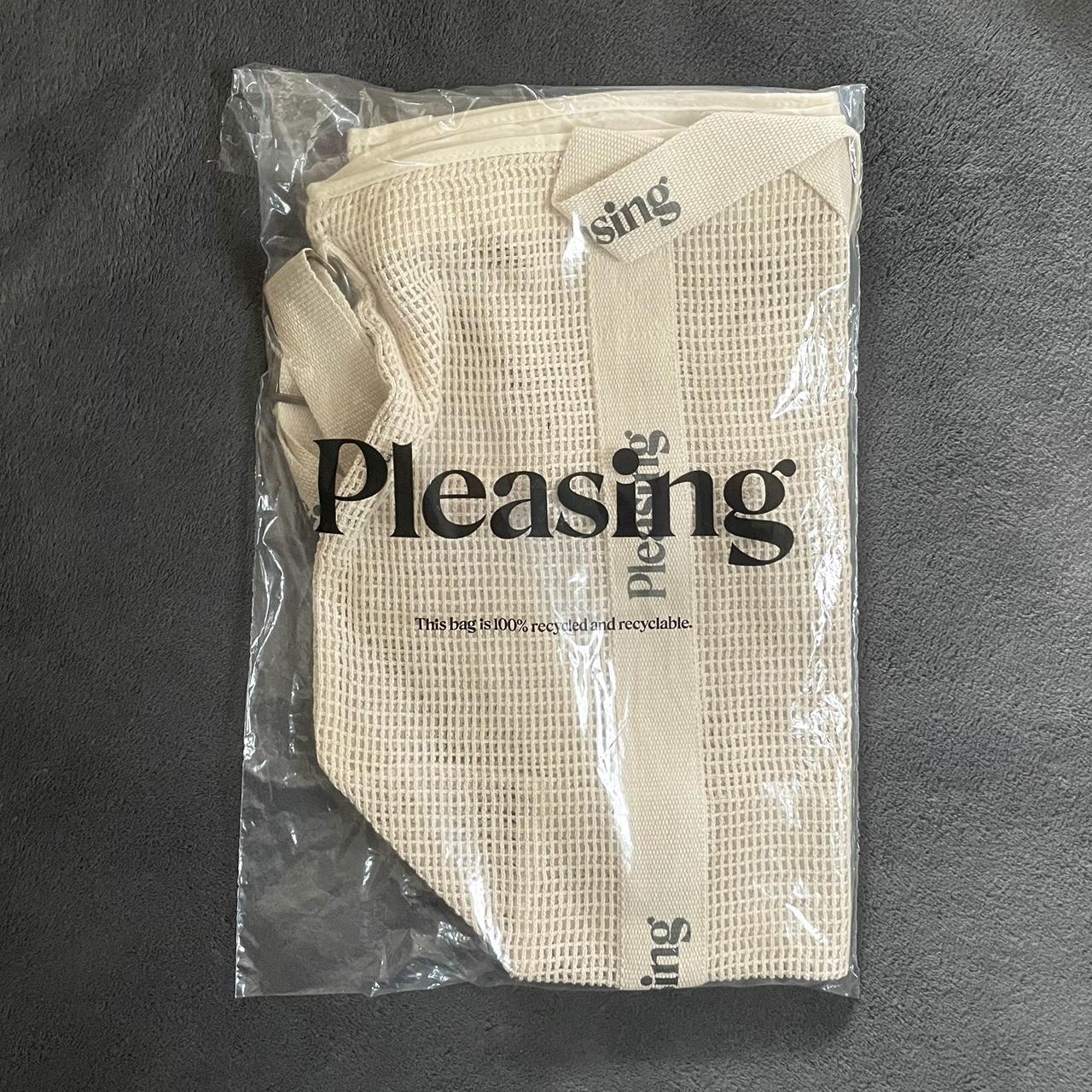pleasing by harry styles beach bag. beige with black... - Depop