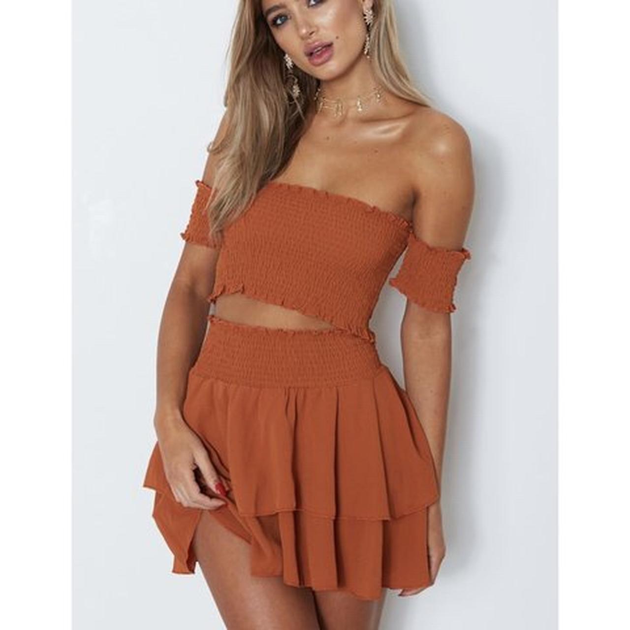 White fox boutique wild hearts set in mustard -... - Depop