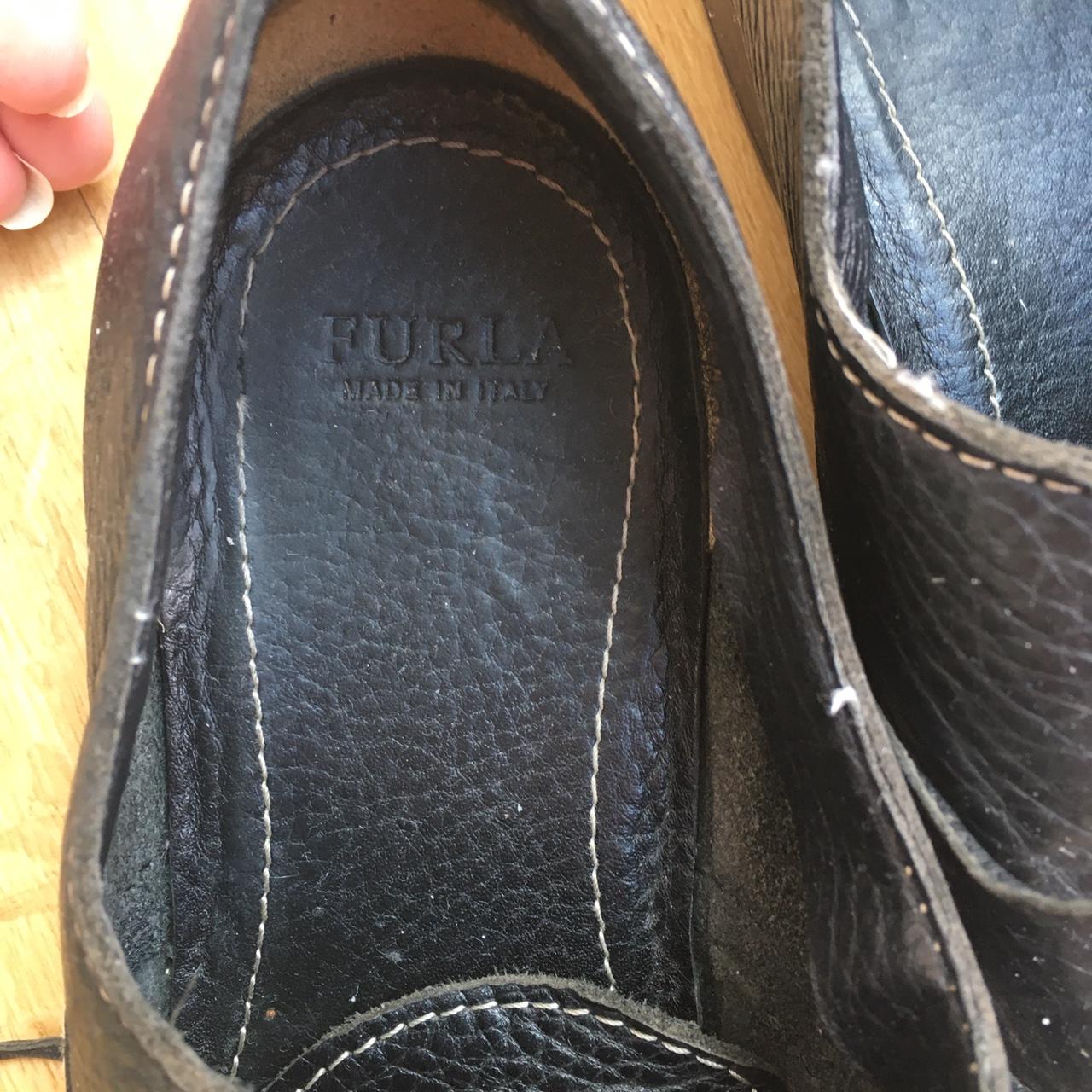 Black shoes• from designer furla• size U.K. 4• in... - Depop