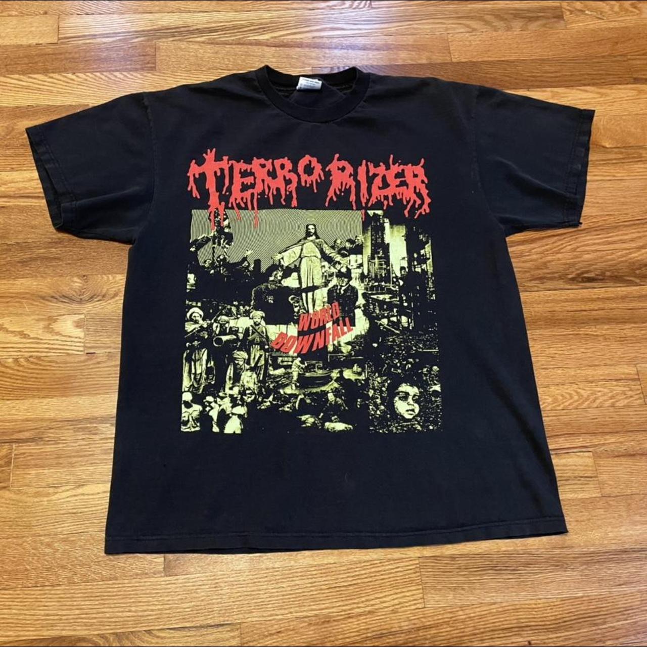 90s Terrorizer “World Downfall” vintage t-shirt... - Depop