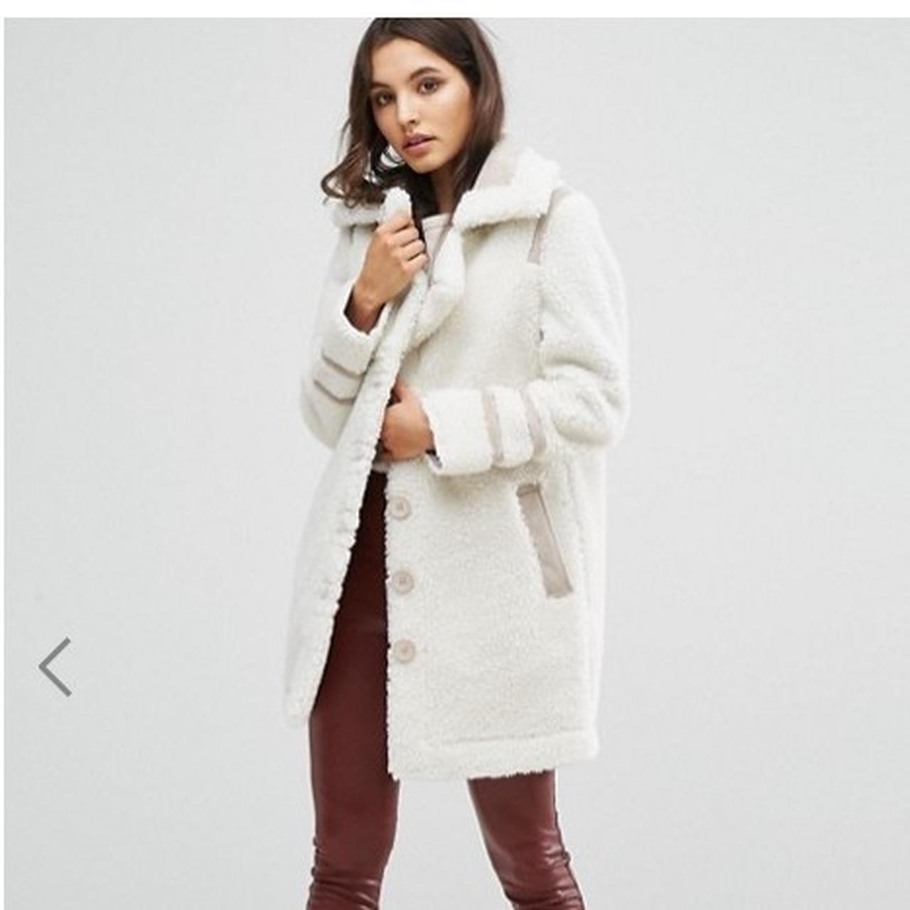 Urbancode white beige coat. Size UK10. Never worn,... - Depop