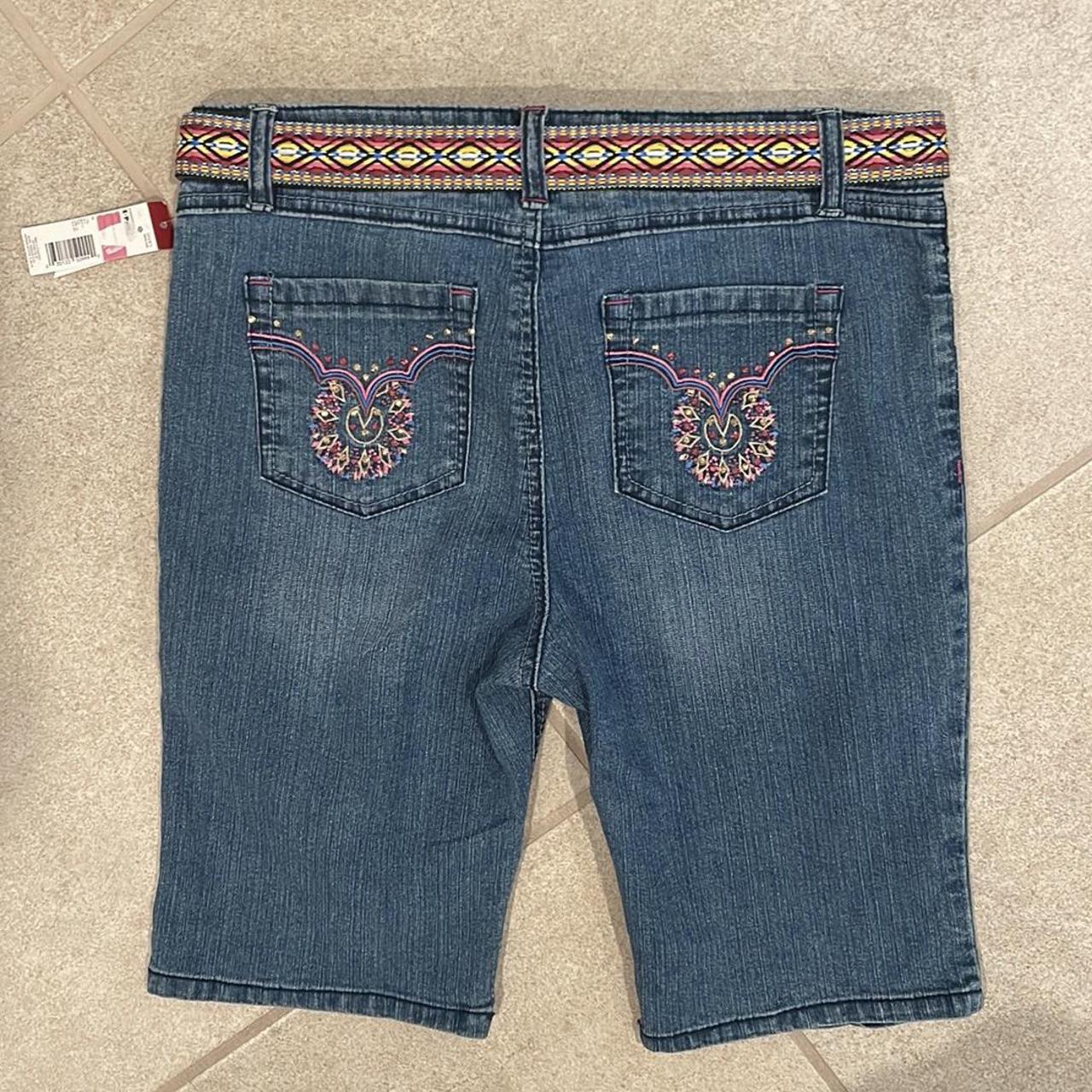 NWT Blue BONGO Jean Shorts with matching belt with... - Depop