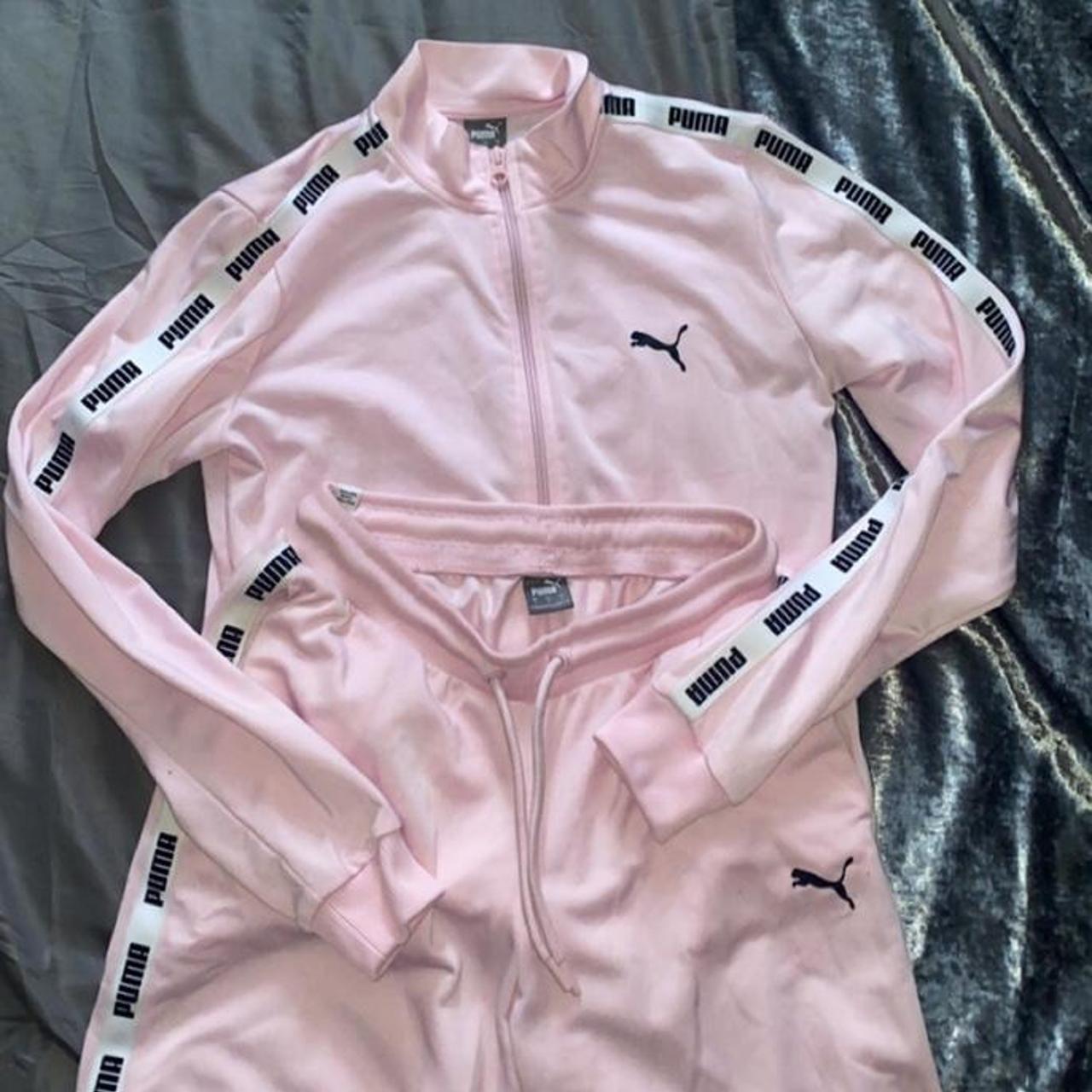 Unique women baby pink puma tracksuit in size s,... - Depop