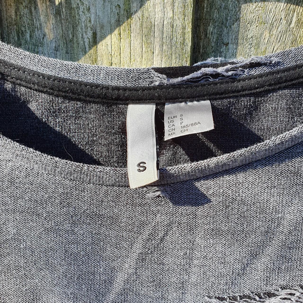 Ripped/ grunge look, long sleeve grey top. scoop... - Depop