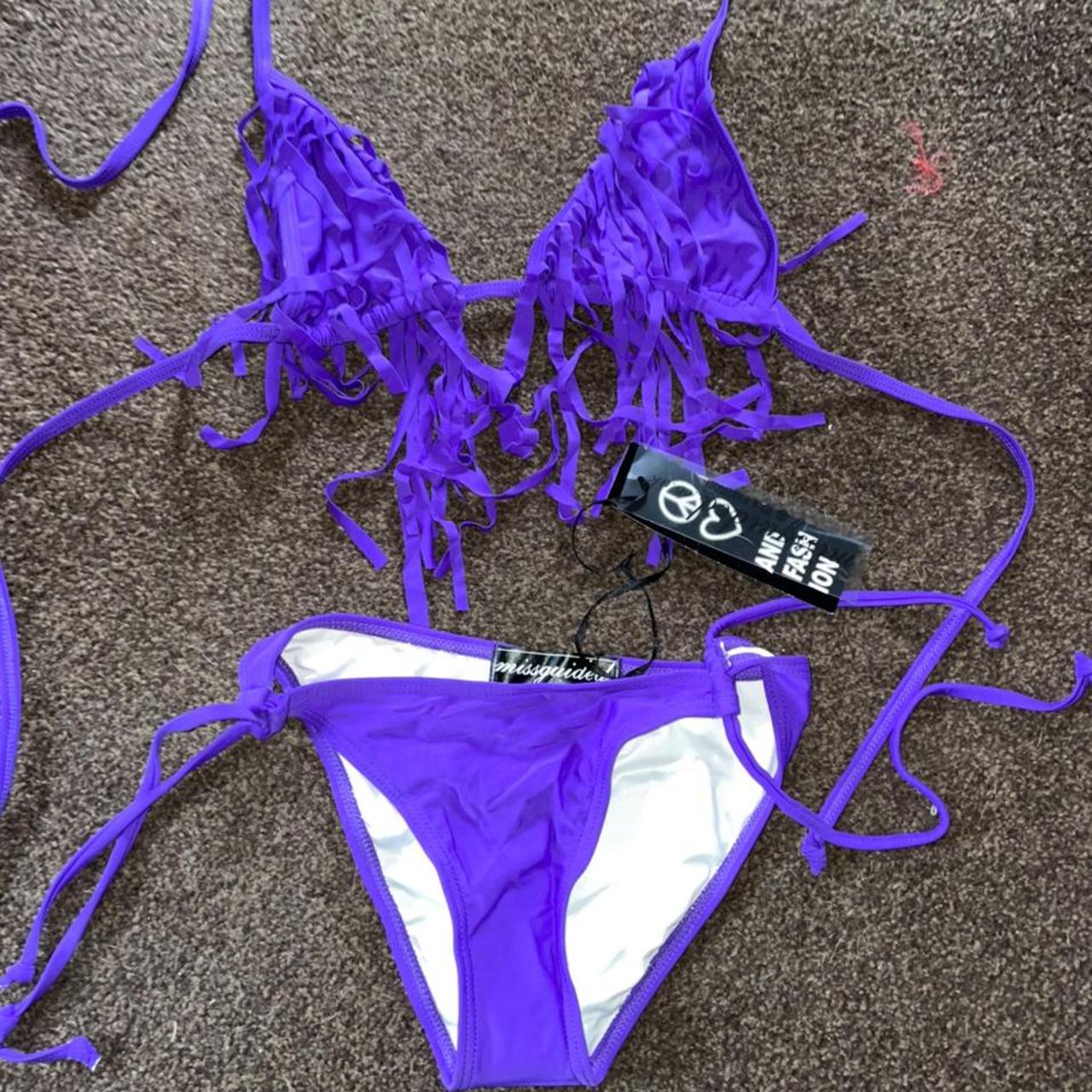 #missguided tassel purple bikini never worn still... - Depop