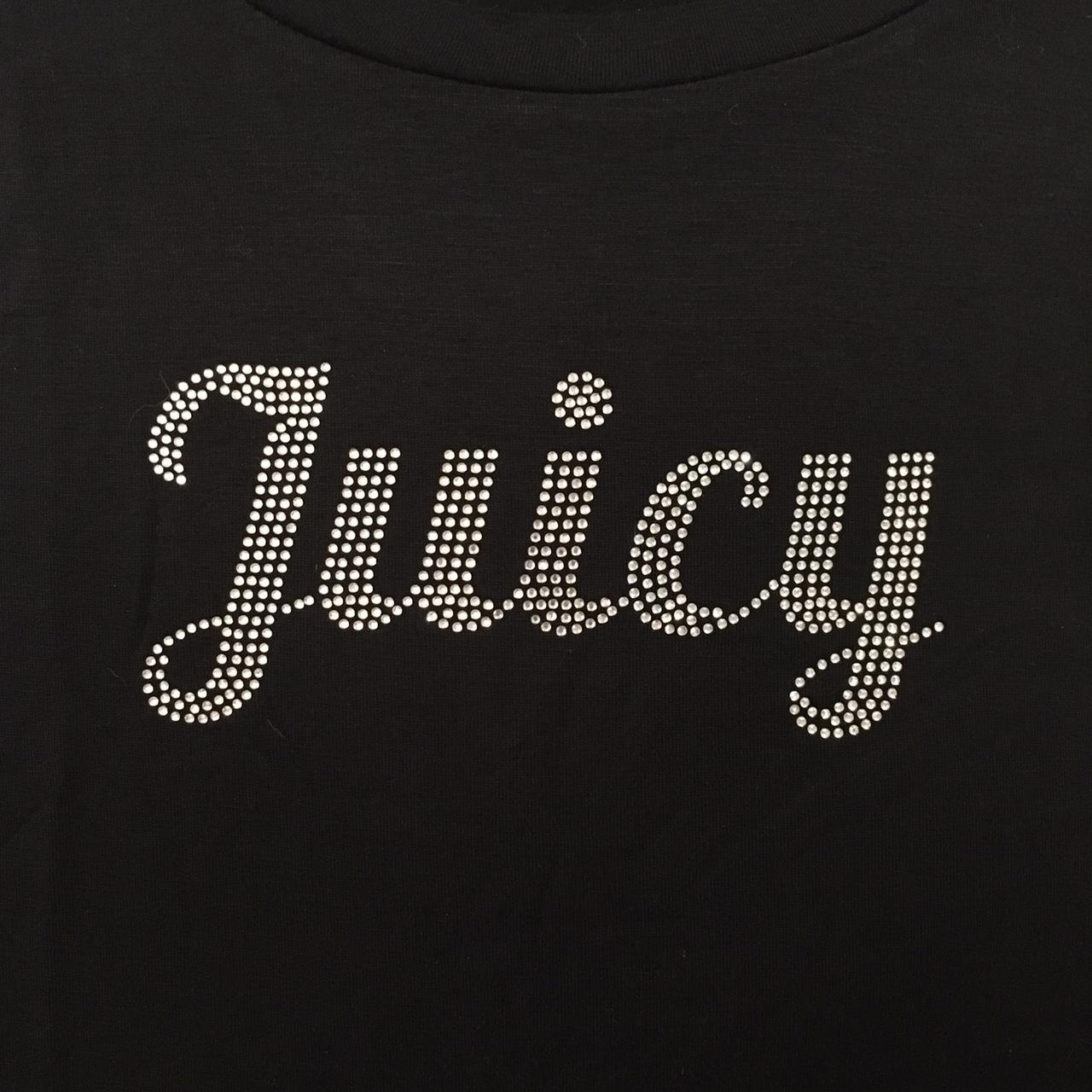 Juicy Couture bedazzled “Juicy” t-shirt. Fabric is... | Depop