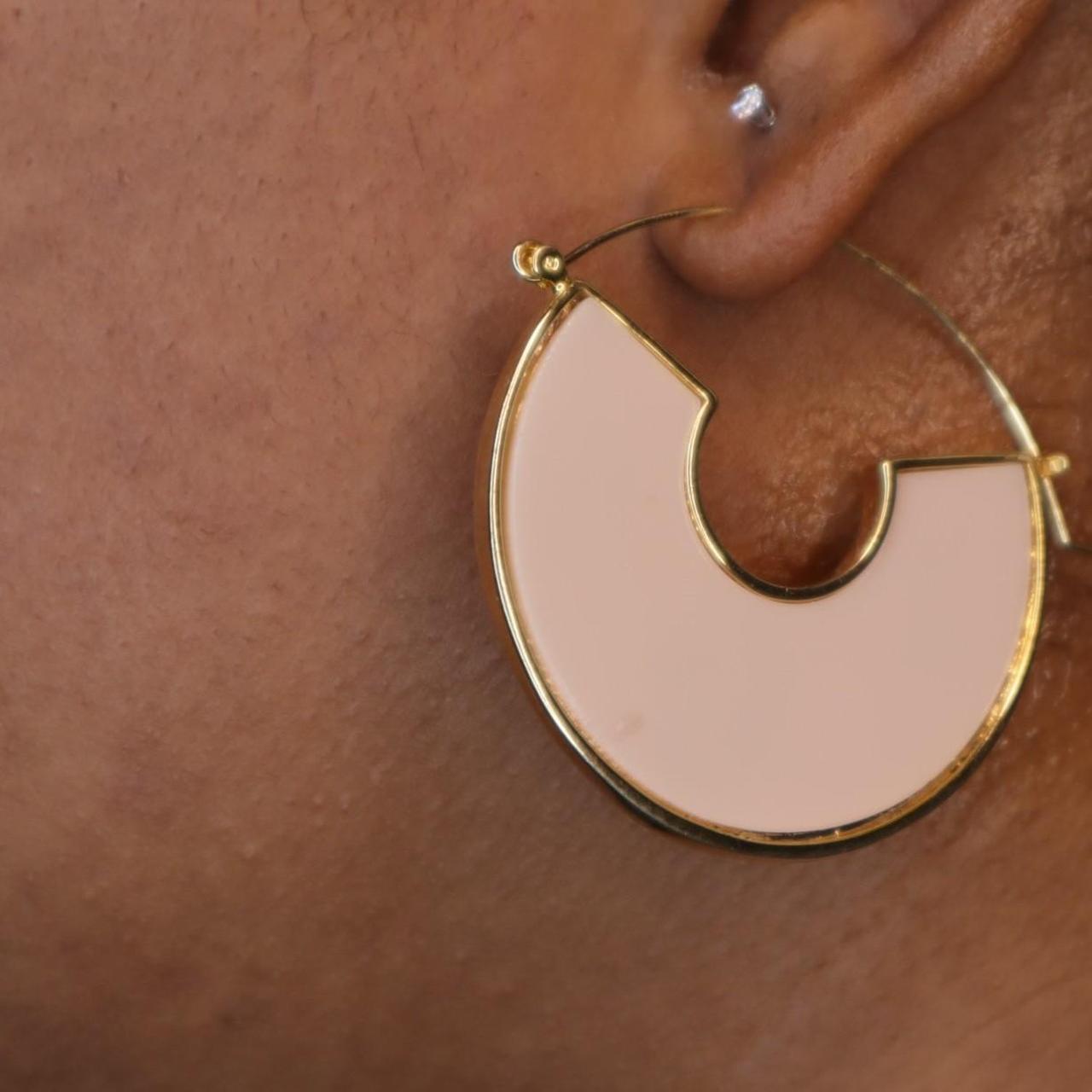 Our dusty pink hoops in the style 'FILL ME IN' ️... - Depop