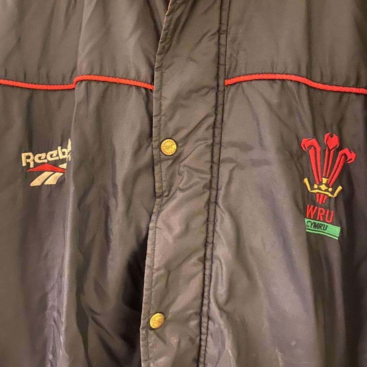 Vintage Reebok WRU quilted rainjacket Larger XL - Depop