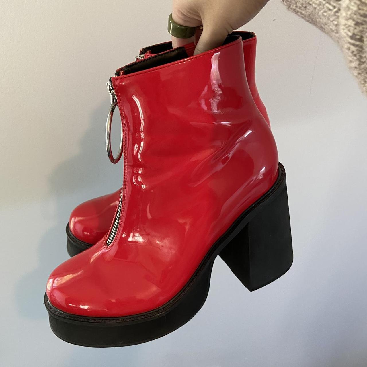 Current Mood Women's Red Boots | Depop