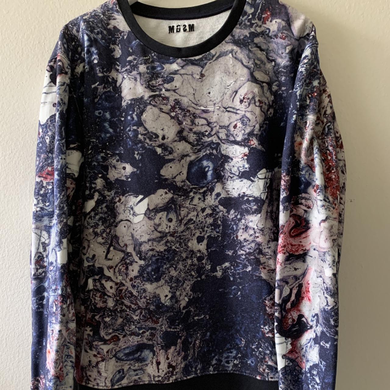 MSGM colorful fluid like print crewneck. Unique... - Depop