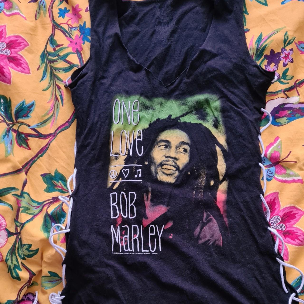 UNIQUE and FUNKY Bob Marley tank top with split... - Depop
