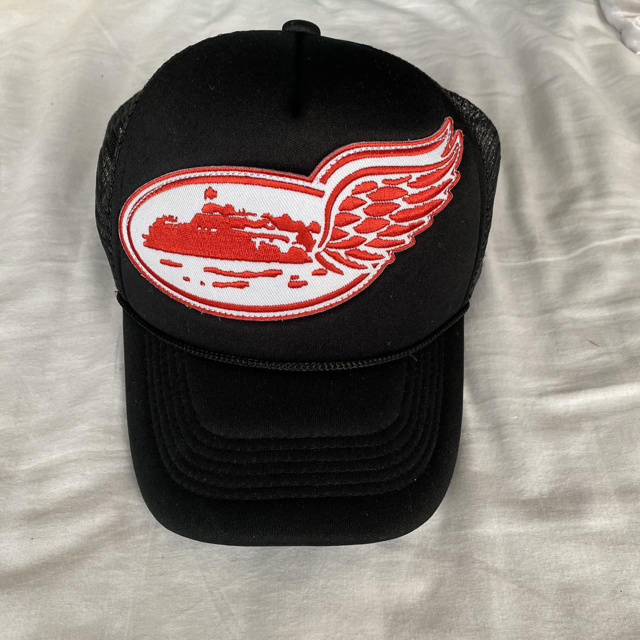 Corteiz Trucker Cap Black with red Alcatraz and... - Depop