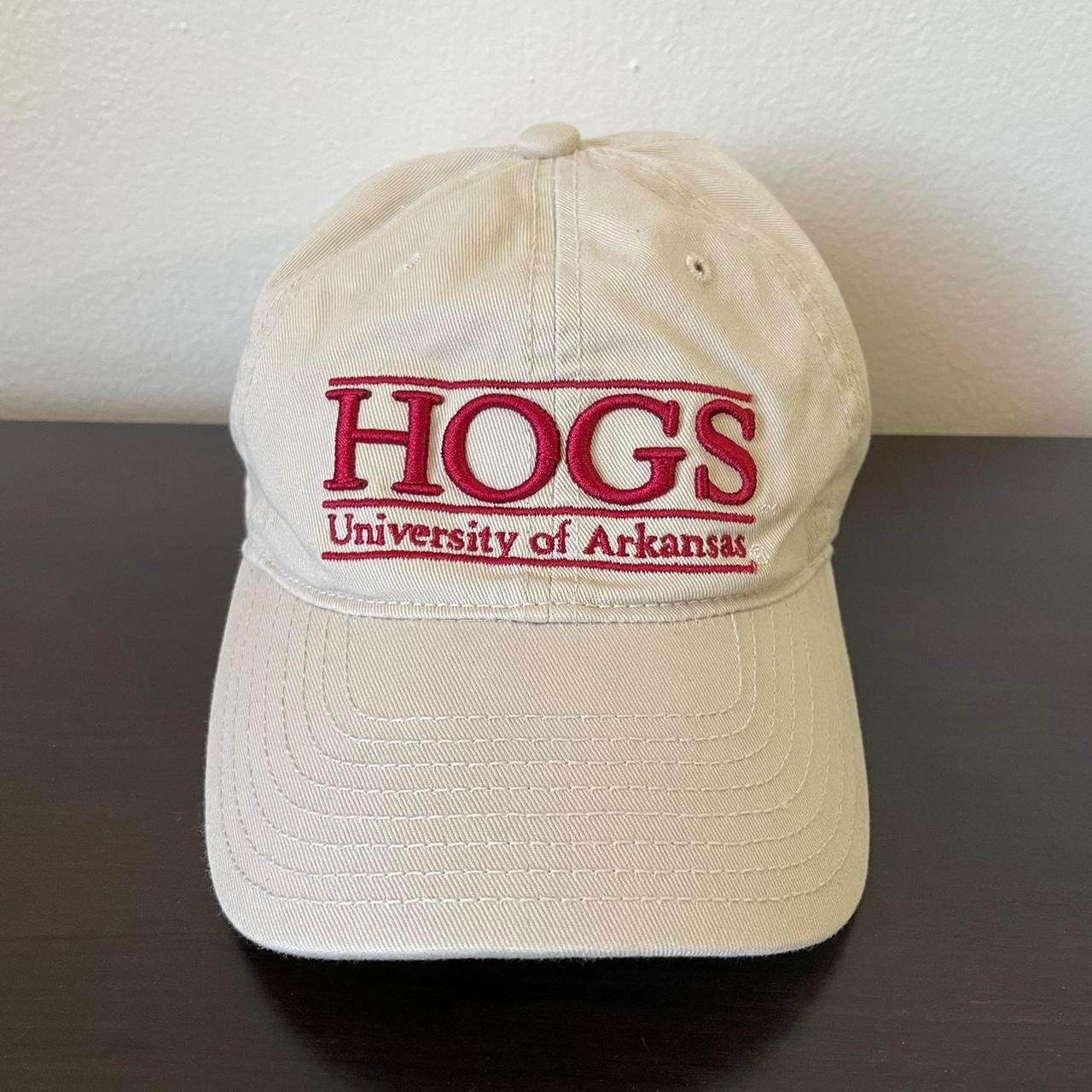 Official Collegiate Arkansas Hogs Adjustable Hat Cap... - Depop