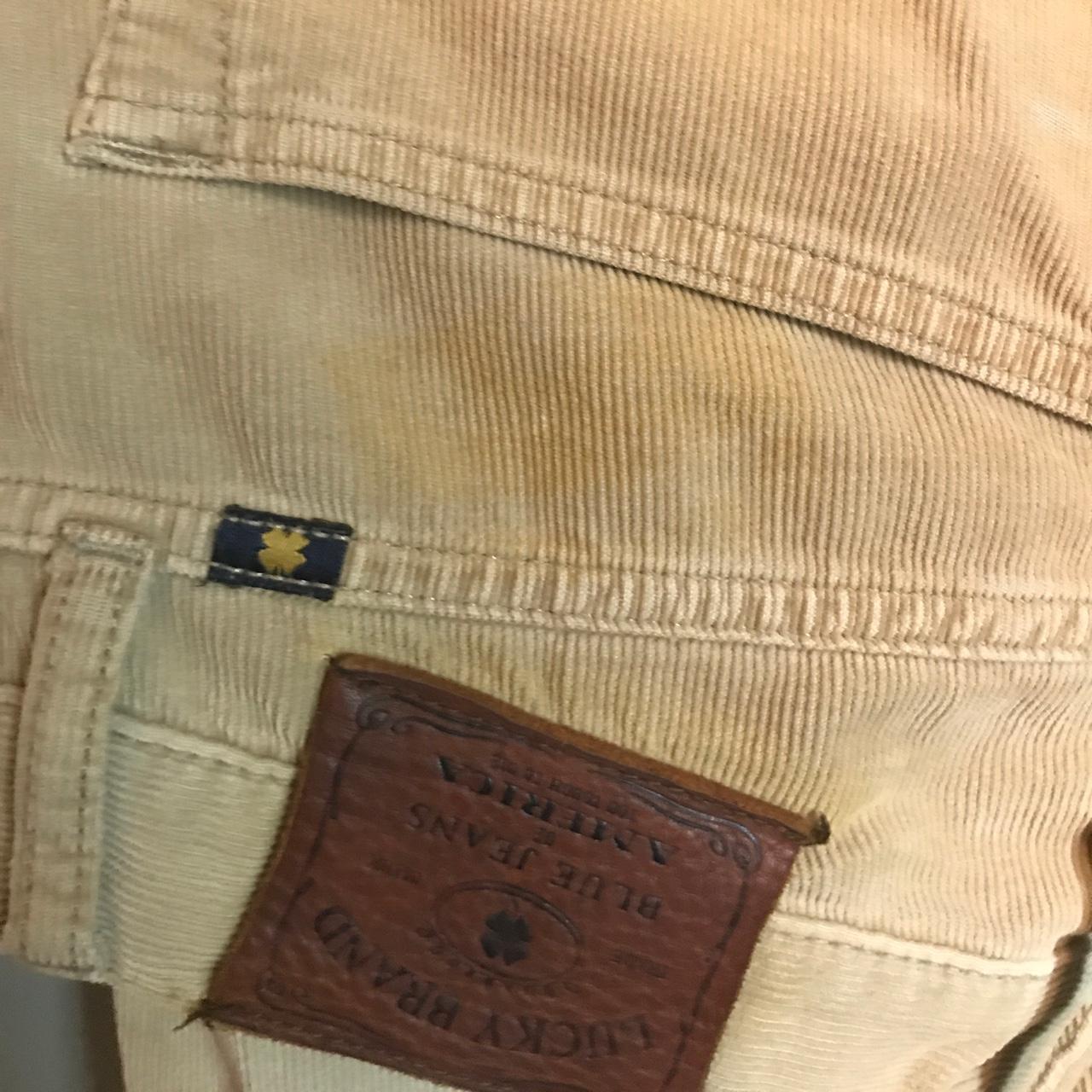 Lucky Brand Thin Wale Cords in Khaki... - Depop