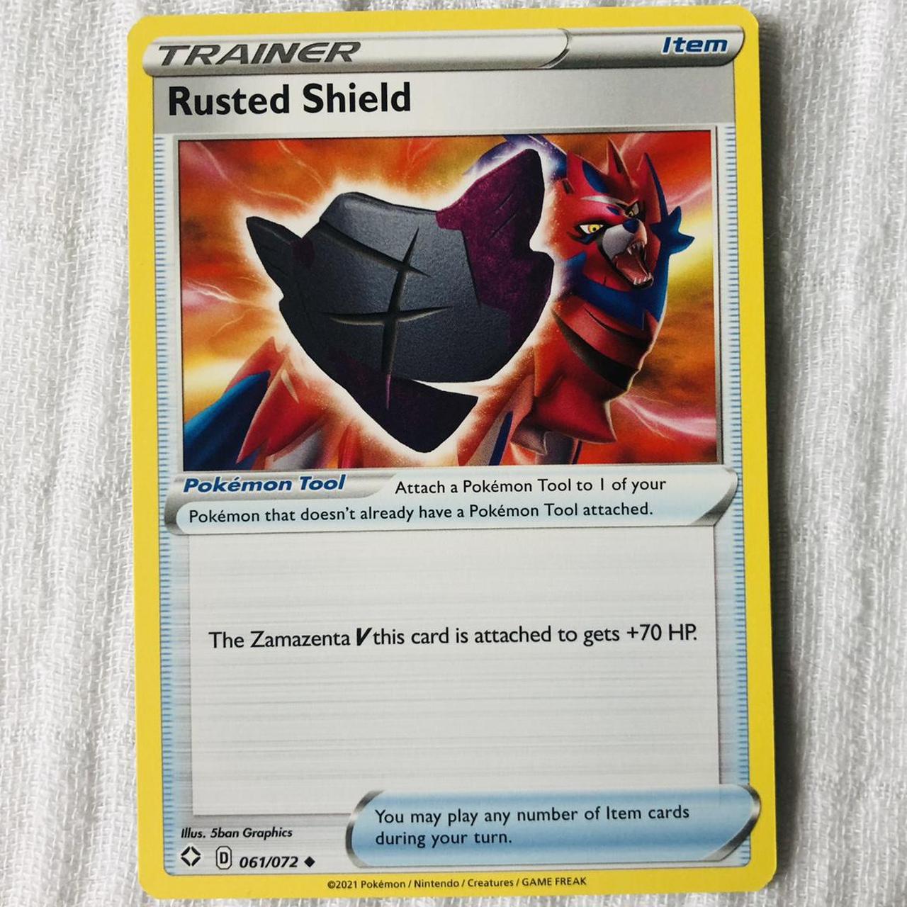 Trainer Rusted Shield 061/072 Pokemon TCG Sword and... - Depop
