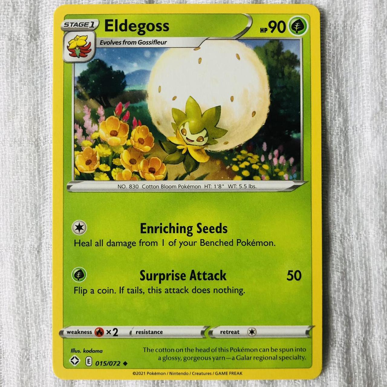 Eldegoss 015/072 Pokemon TCG Sword and Shield... - Depop