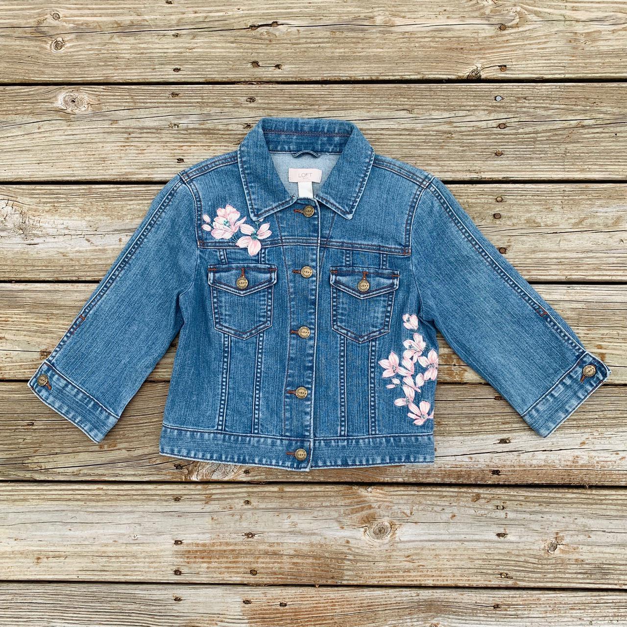 Mini denim jacket 🌸🐦☁️ Cropped length and fitted.... - Depop