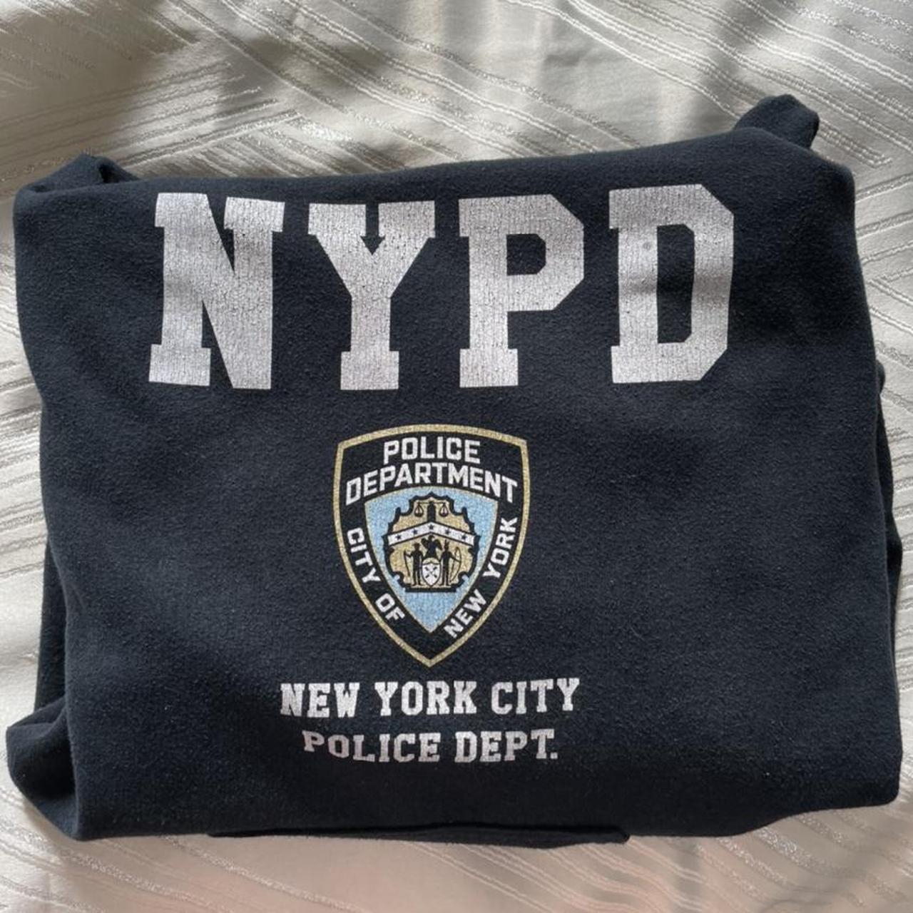NYPD New York City police department black vintage... - Depop