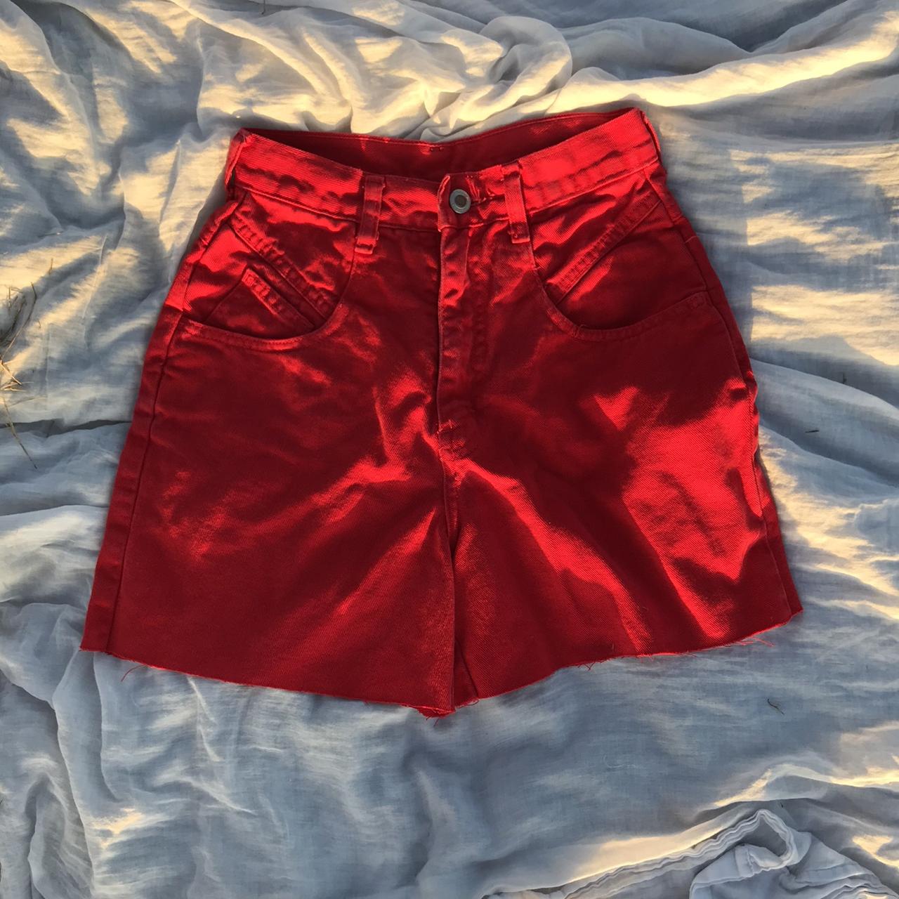 CYCLONE VINTAGE HIGH WAISTED RED SHORTS 🌹 beautiful... - Depop