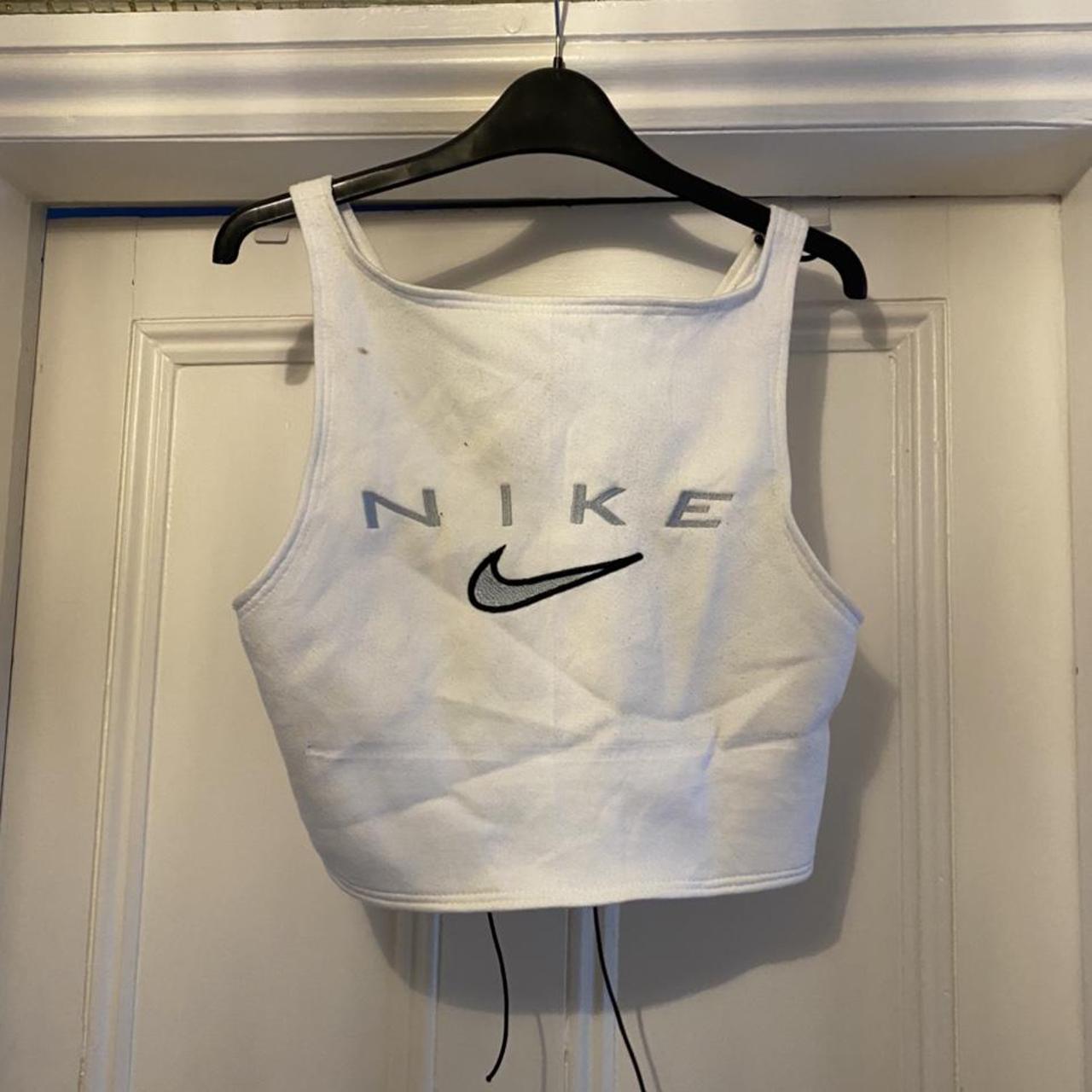 NIKE reworked lace up back top •One of a... - Depop