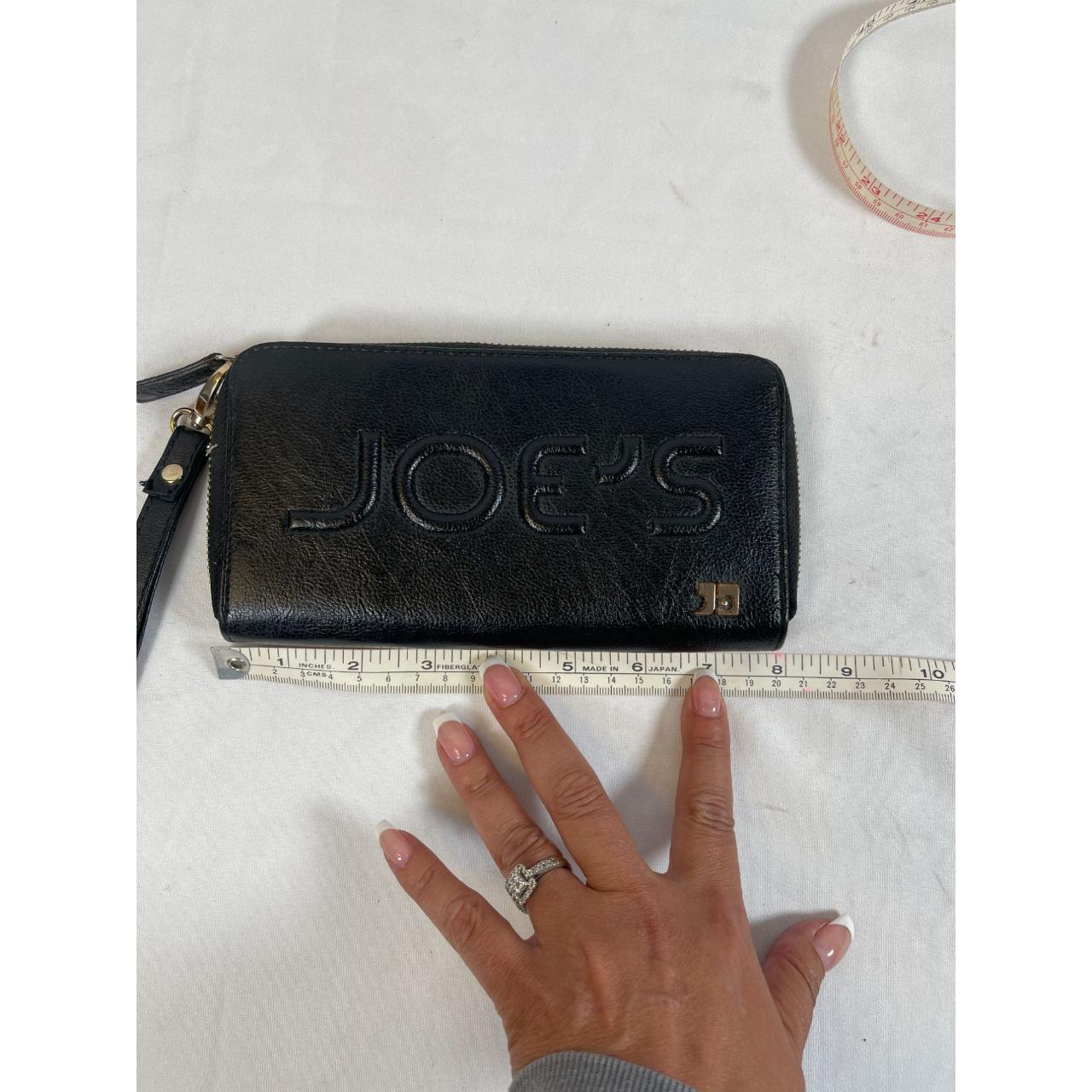 Joe's Jeans Zip Around Wallet Clutch Black Embossed.... - Depop
