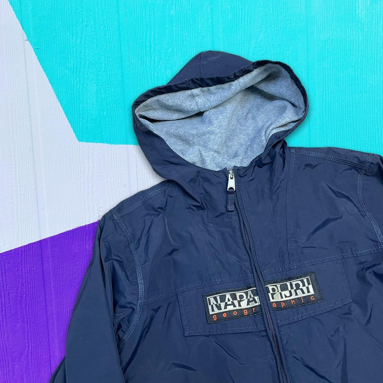 NAVY BLUE NAPAPIJRI JACKET Great used... - Depop