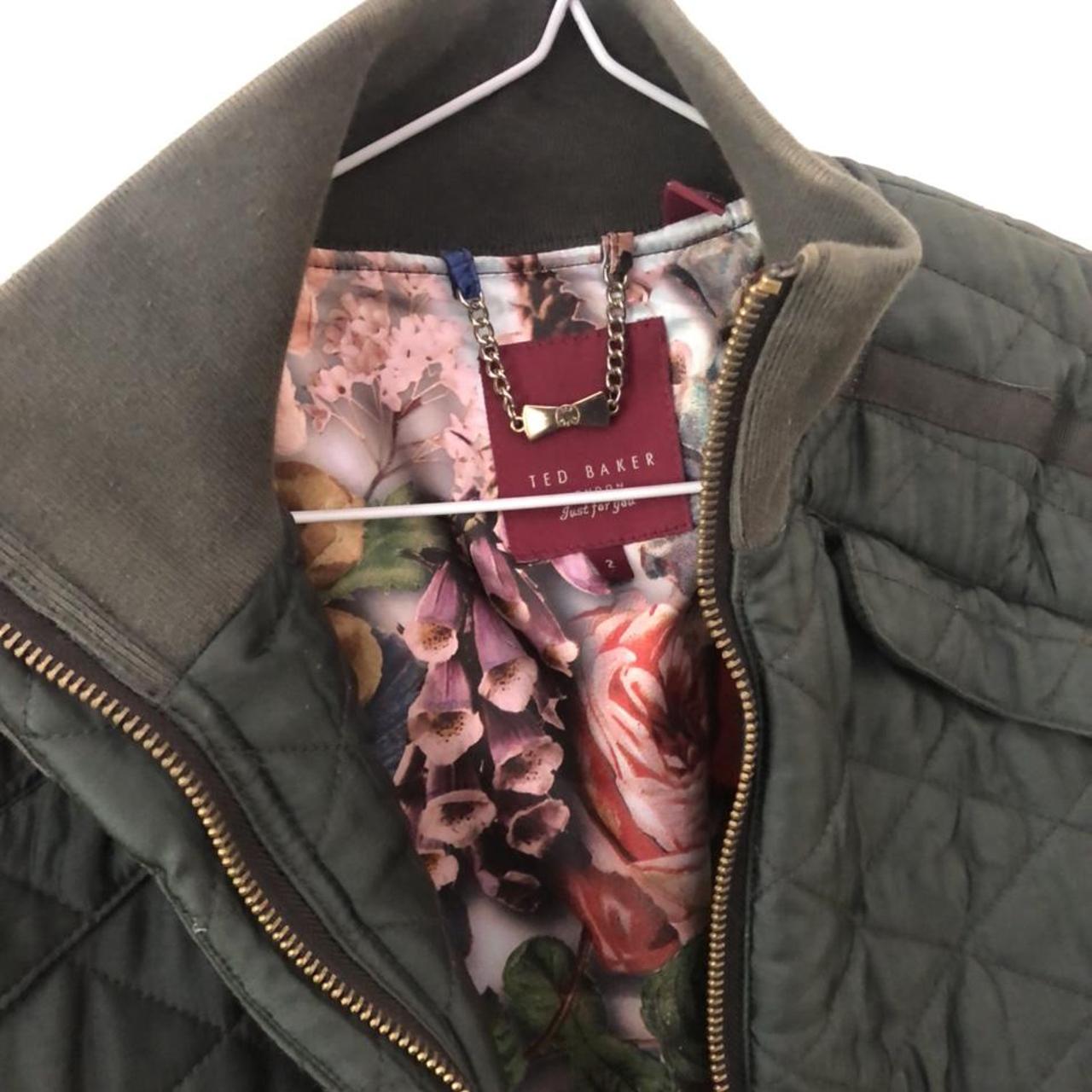 TED BAKER light puffer jacket Beautiful floral... - Depop