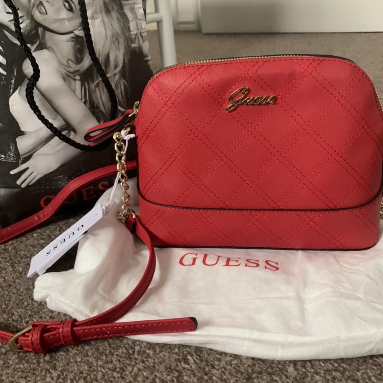 Genuine red guess bag brand new with tags never used... - Depop
