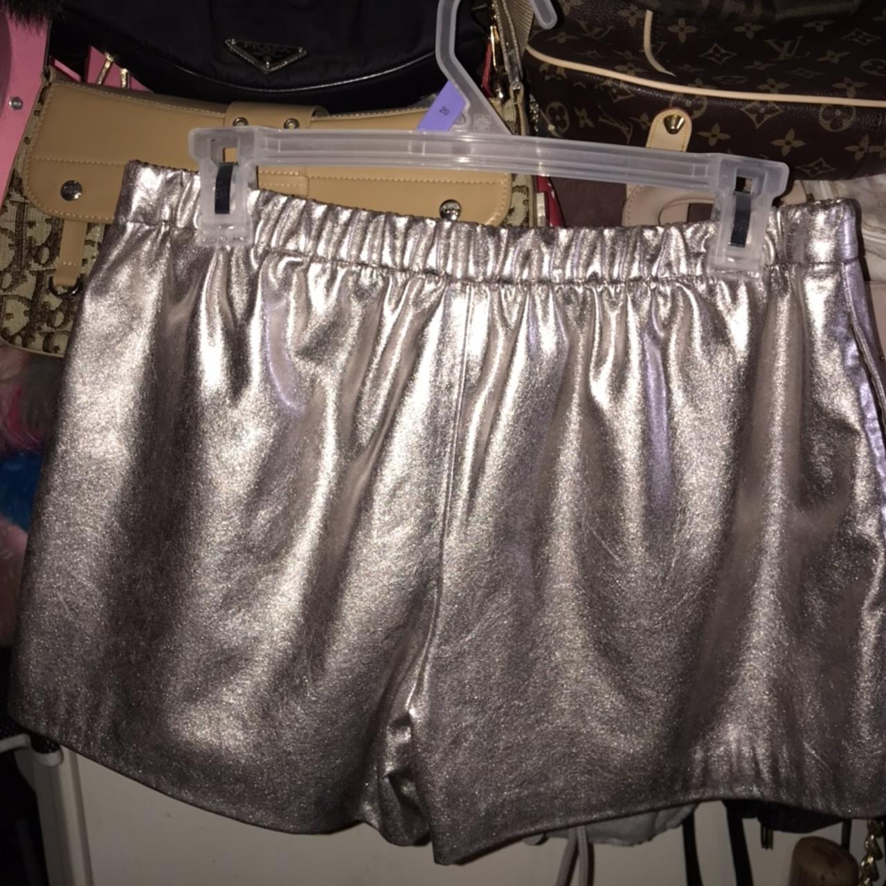 Zara Women's Silver Shorts | Depop