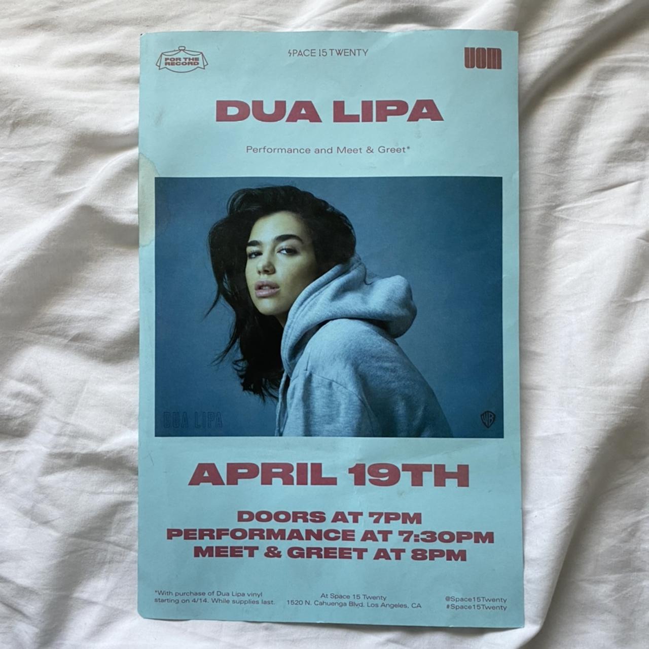 Dua Lipa urban outfitters promotion poster 💫 Message... - Depop