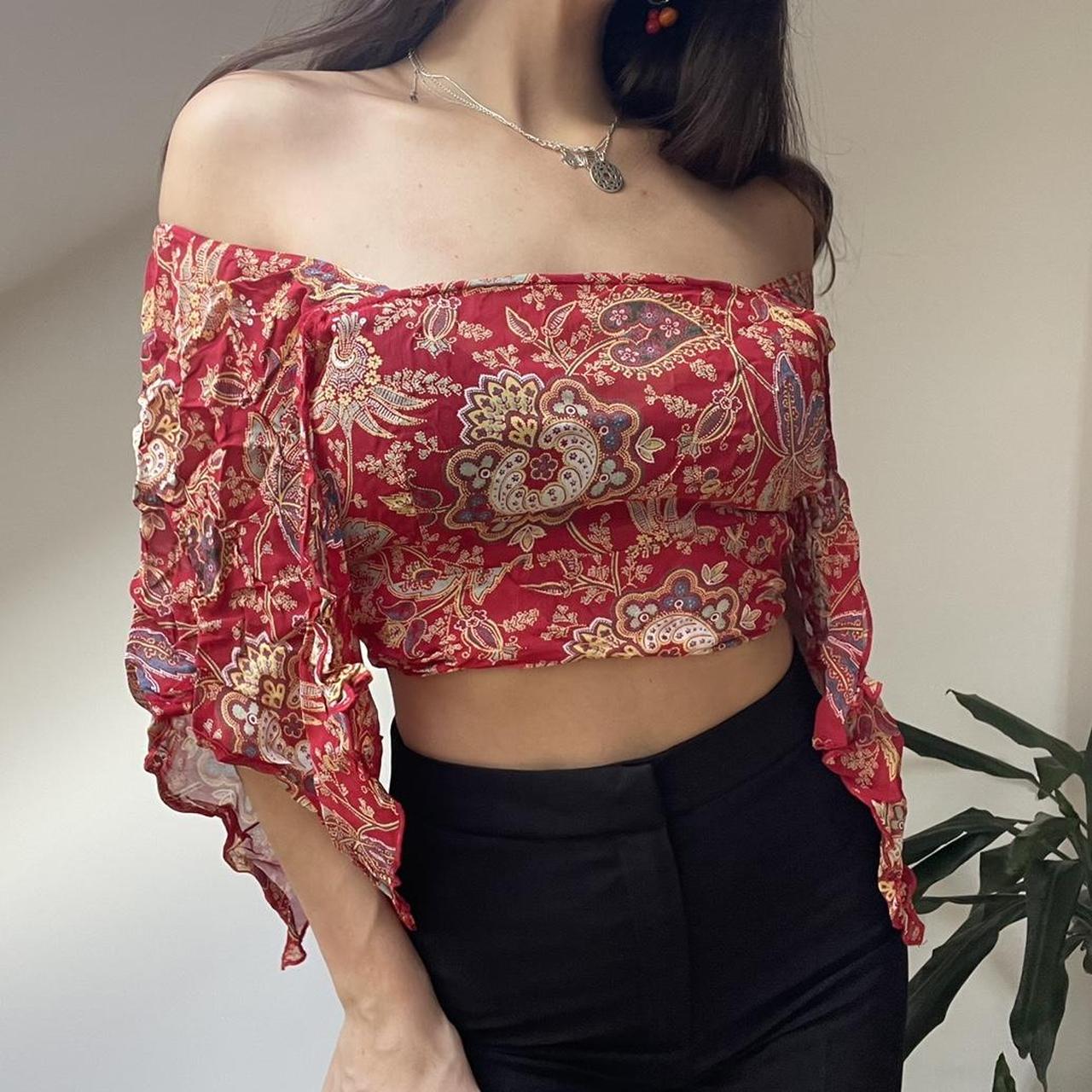 Beautiful fairy core top Flare open sleeves, off... - Depop