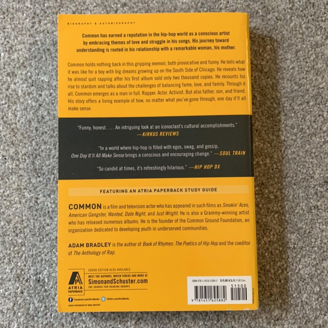 COMMON: ONE DAY IT’LL ALL MAKE SENSE Book EXCELLENT... - Depop