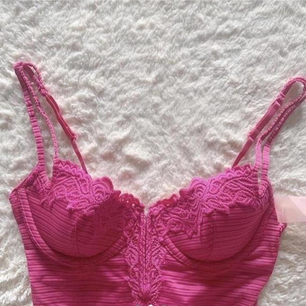 sophie b pink bustier super cute bright pink... - Depop