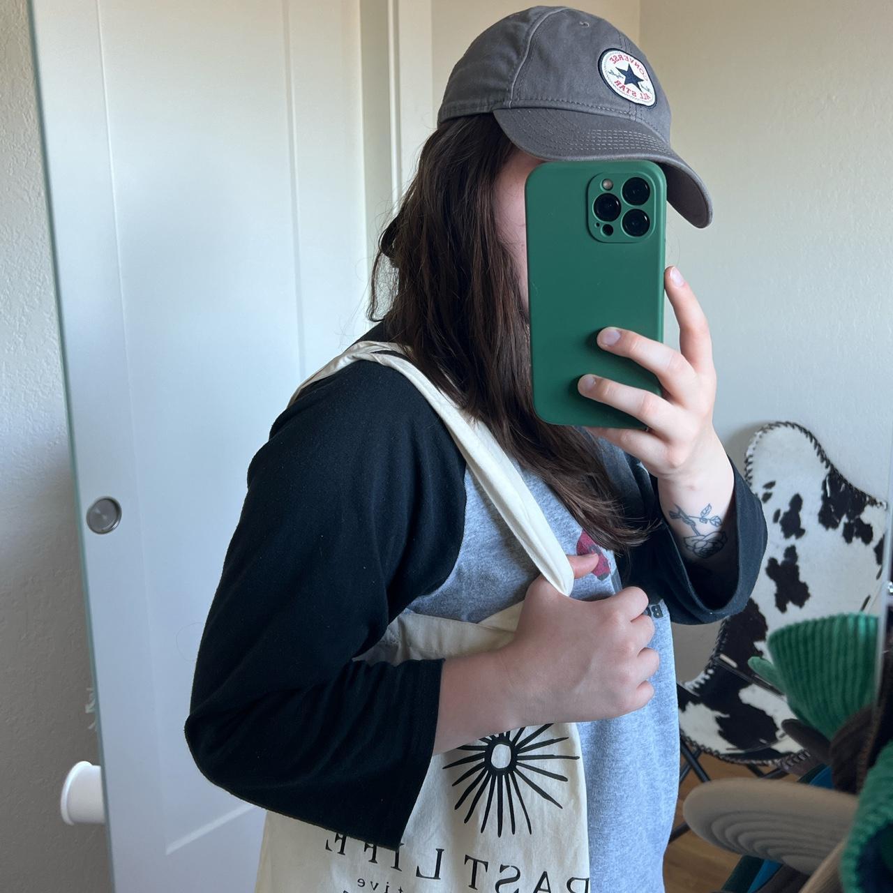 Grey Converse baseball cap Has the iconic classic... - Depop