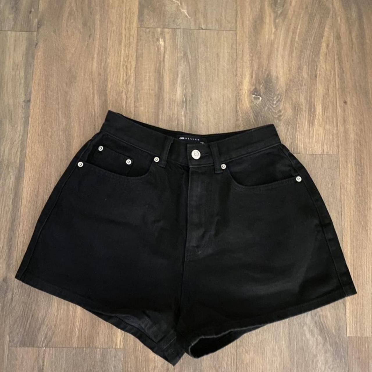Asos Design Hourglass Denim High Rise 80s Mom Shorts Depop
