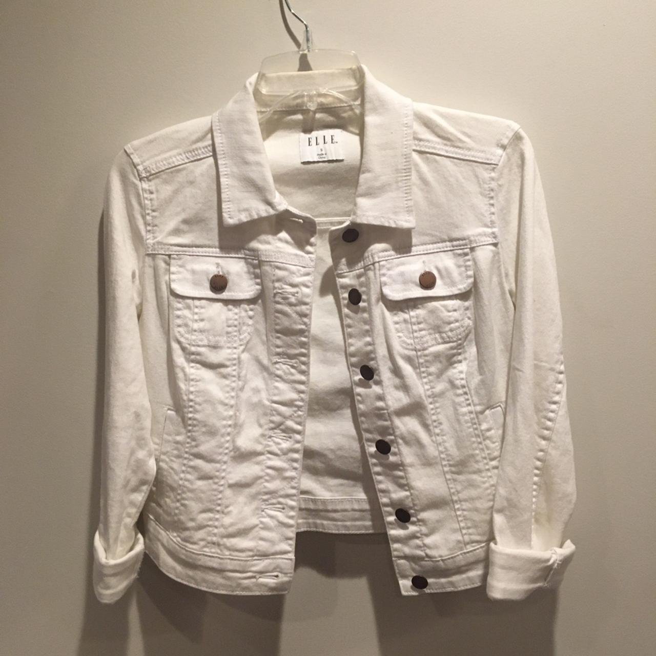 ELLE Women's White Jacket | Depop
