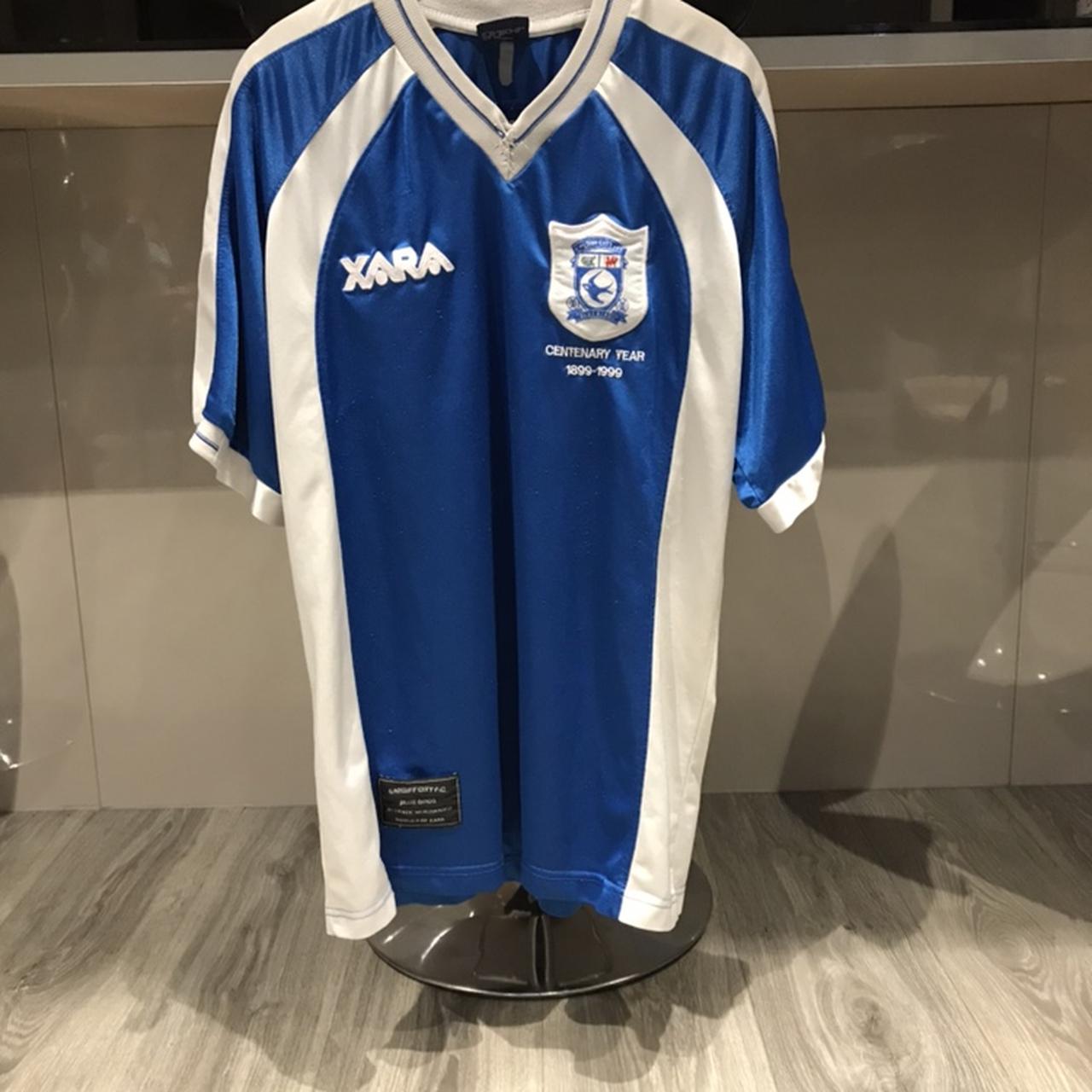 Cardiff Home centenary shirt . Collar seem torn... - Depop